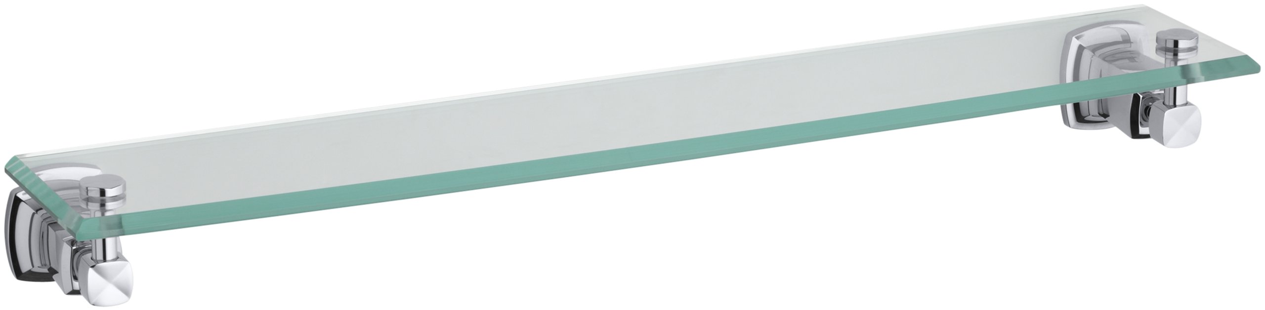 KOHLER K-16258-CP Margaux Glass Shelf, Polished Chrome