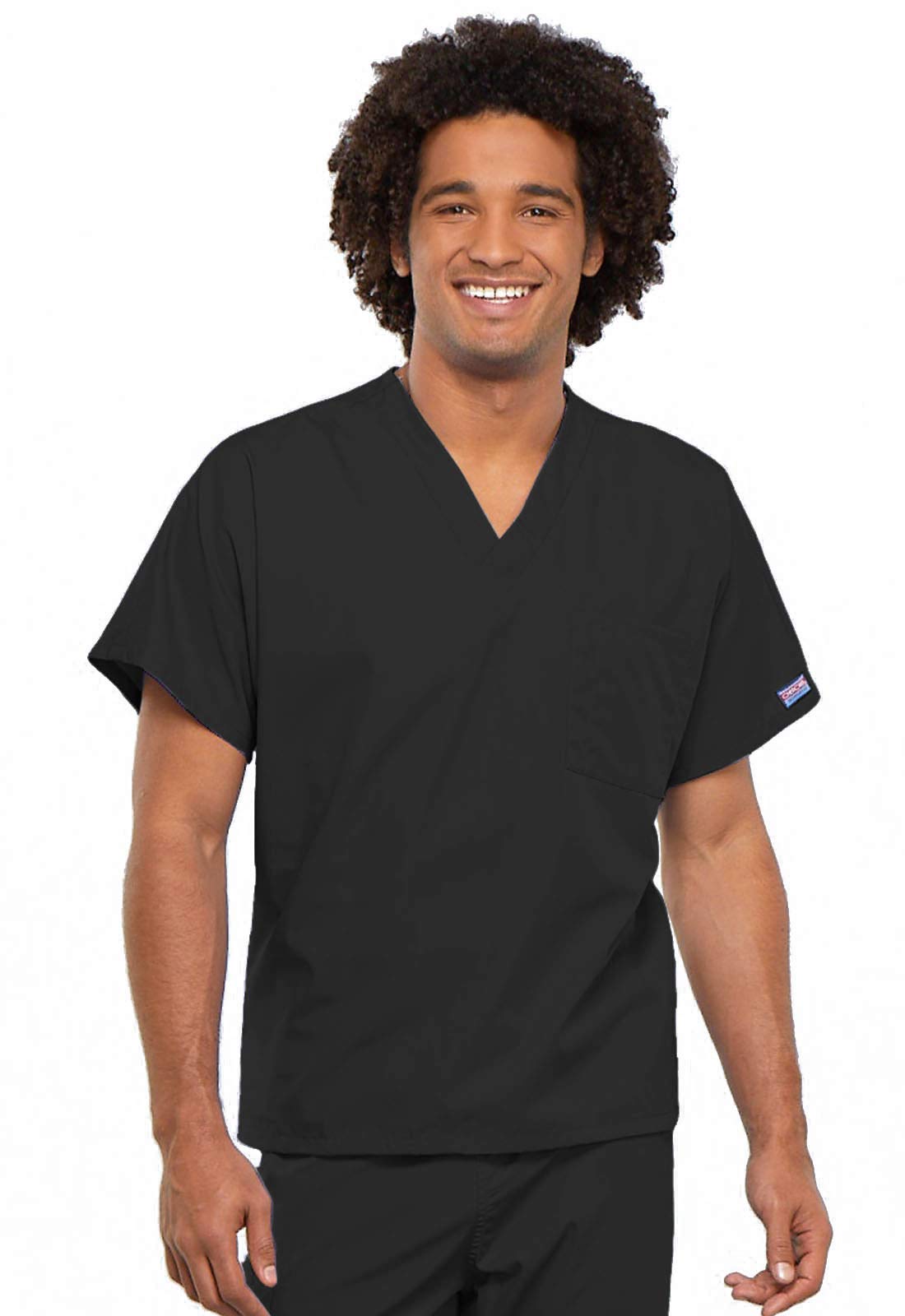 Cherokee Originals Unisex V-Neck Scrubs Shirt, Black, Large