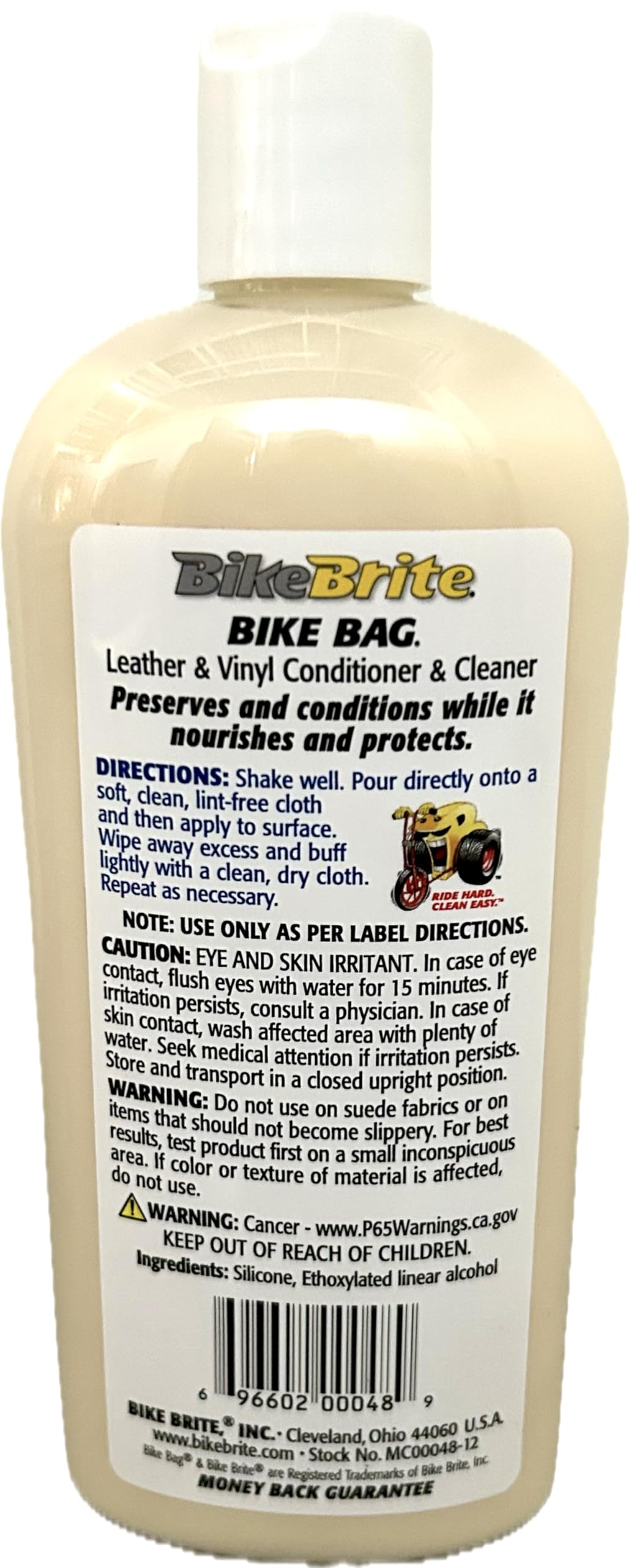 Bike Brite MC00048 Bike Bag Leather and Vinyl Cleaner and Conditioner - 12 fl. oz, Beige
