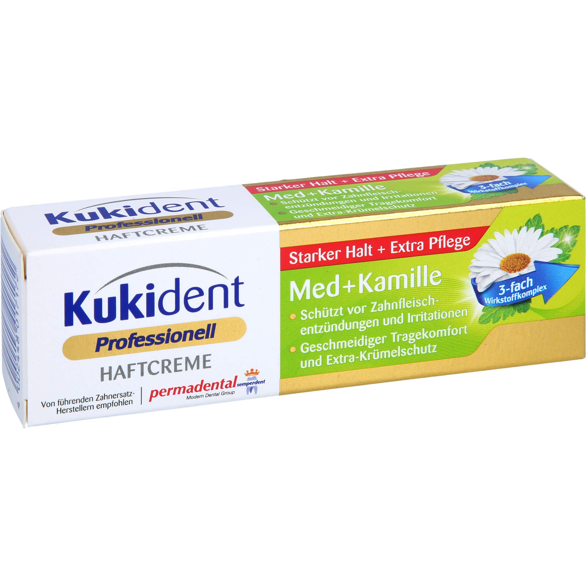 Kukident Extra Strong Denture Adhesive Cream with Camomile Extract 1.41 Oz