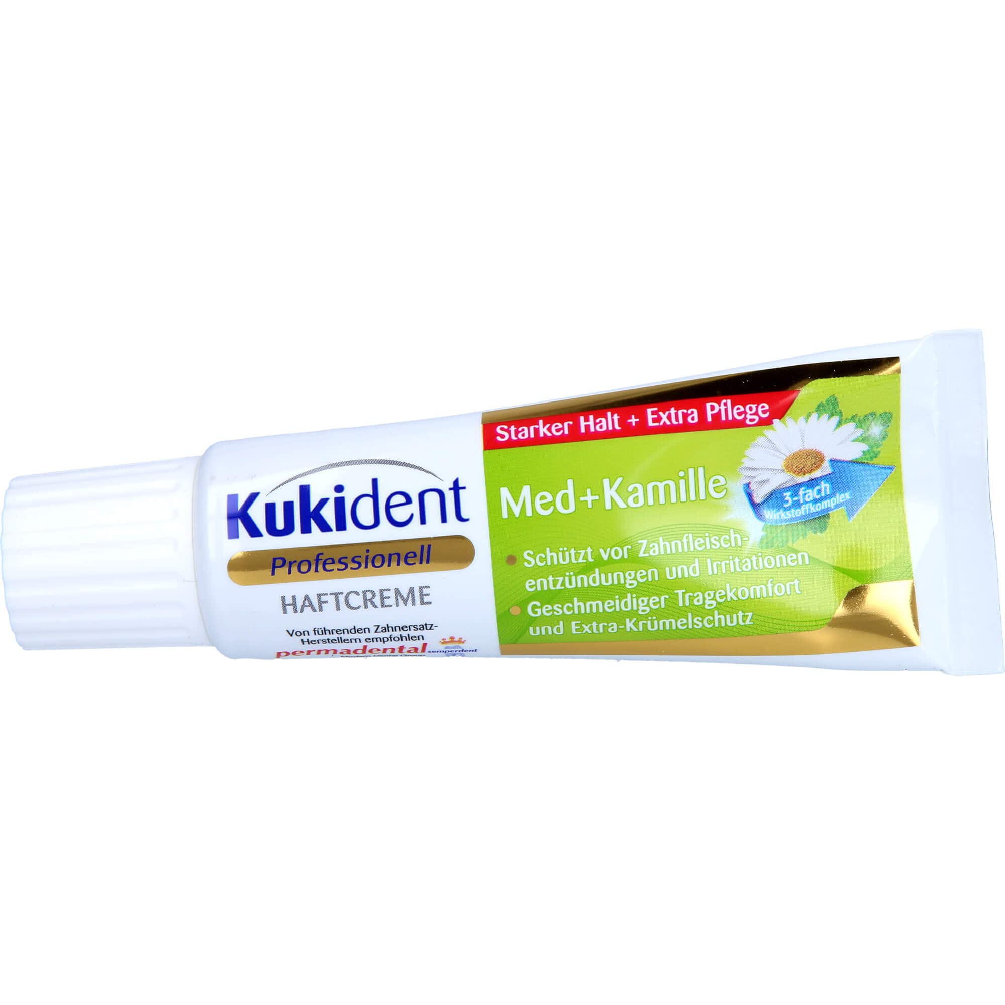 Kukident Extra Strong Denture Adhesive Cream with Camomile Extract 1.41 Oz