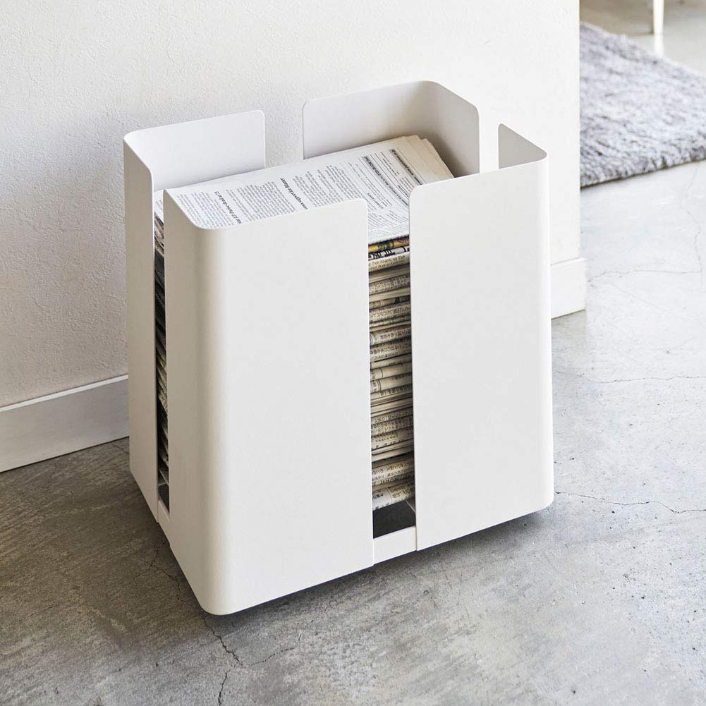 Yamazaki 6472 News Rack, Black, Approx. W 13.8 x D 10.8 x H 13.8 inches (35 x 27.5 x 35 cm), Tower