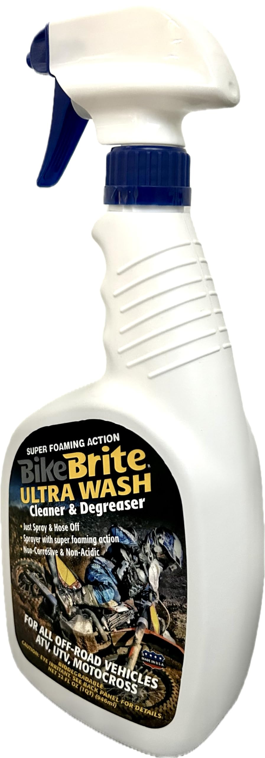Bike Brite MC44U Ultra Wash Cleaner and Degreaser for Off Road Vehicles, 32 fl. oz. , Blue