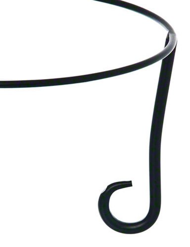 American Metalcraft TLSP1219 Wrought Iron Pizza Stand with Curled Feet, Two-Tier, 12" H x 19" W, Black