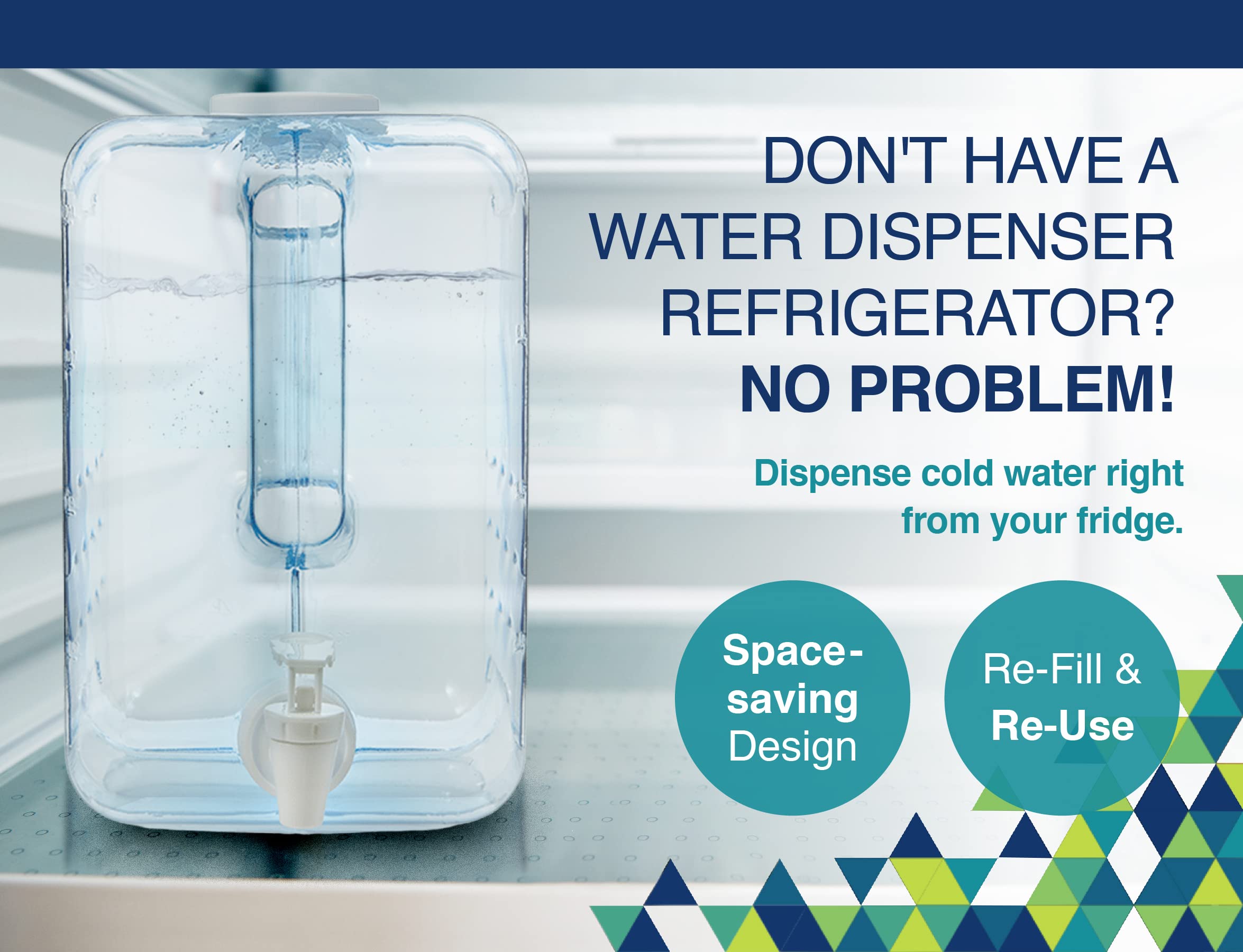 Arrow 2 Gallon Drink Dispenser for Fridge - Plastic Beverage Dispenser with Spigot for Easy Dispensing - Made in the USA, BPA Free Plastic - Convenient Handle, Easy-Pour Spout