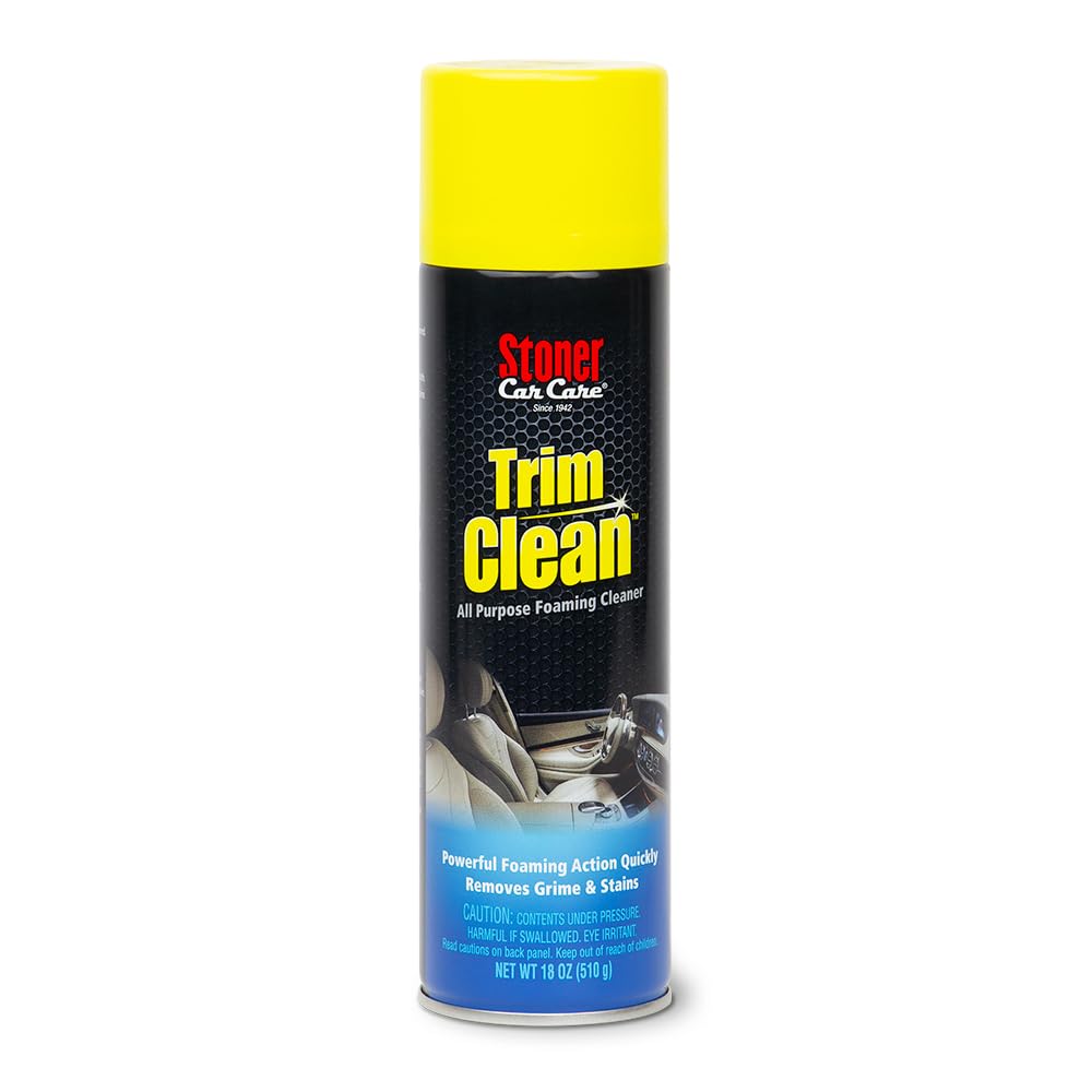 Stoner Car Care 91134 18-Ounce Trim Cleaner Fast Acting Foaming Cleaner Quickly Removes Grime and Stains To Restore Automotive Interiors, Pack of 1