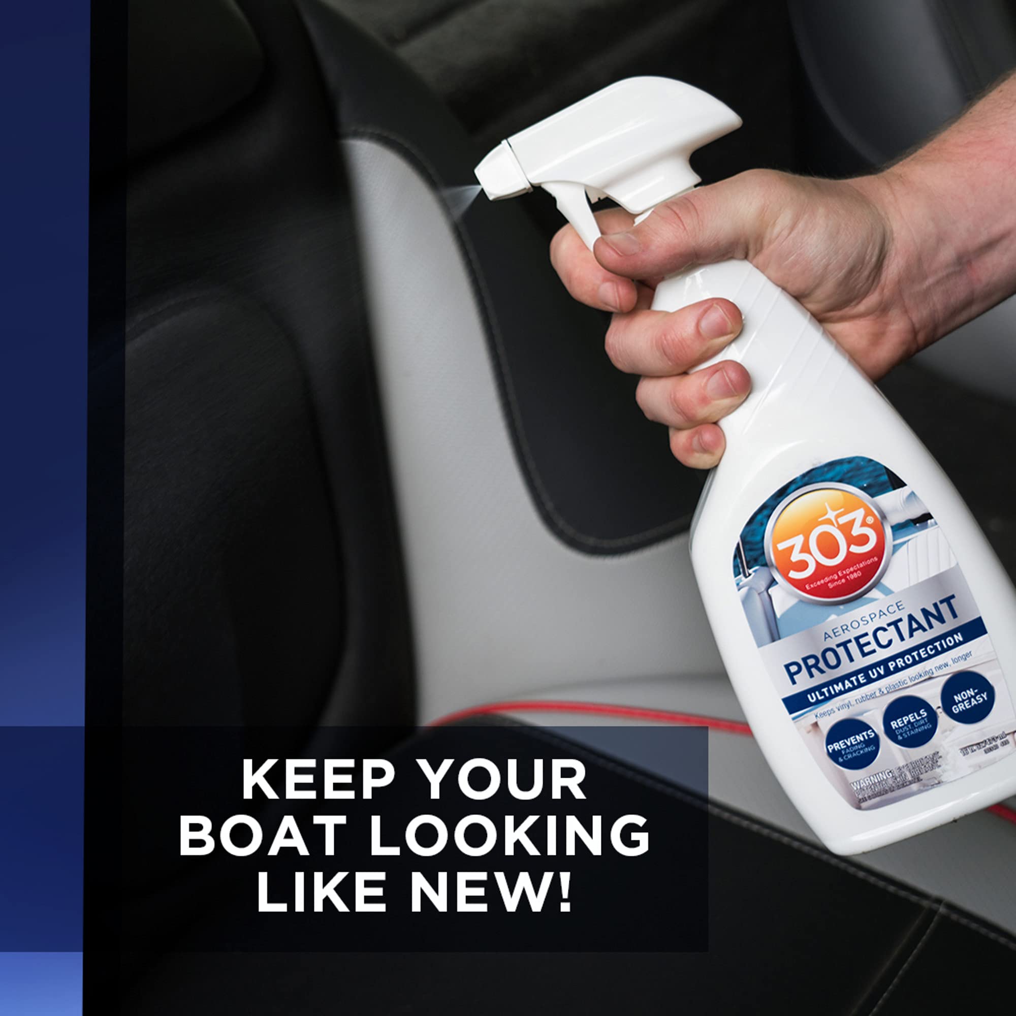 303 Marine Aerospace Protectant - Provides Superior UV Protection, Repels Dust, Dirt, and Staining, Dries To A Matte Finish, Restores & Maintains, 16oz (30340CSR) Packaging May Vary