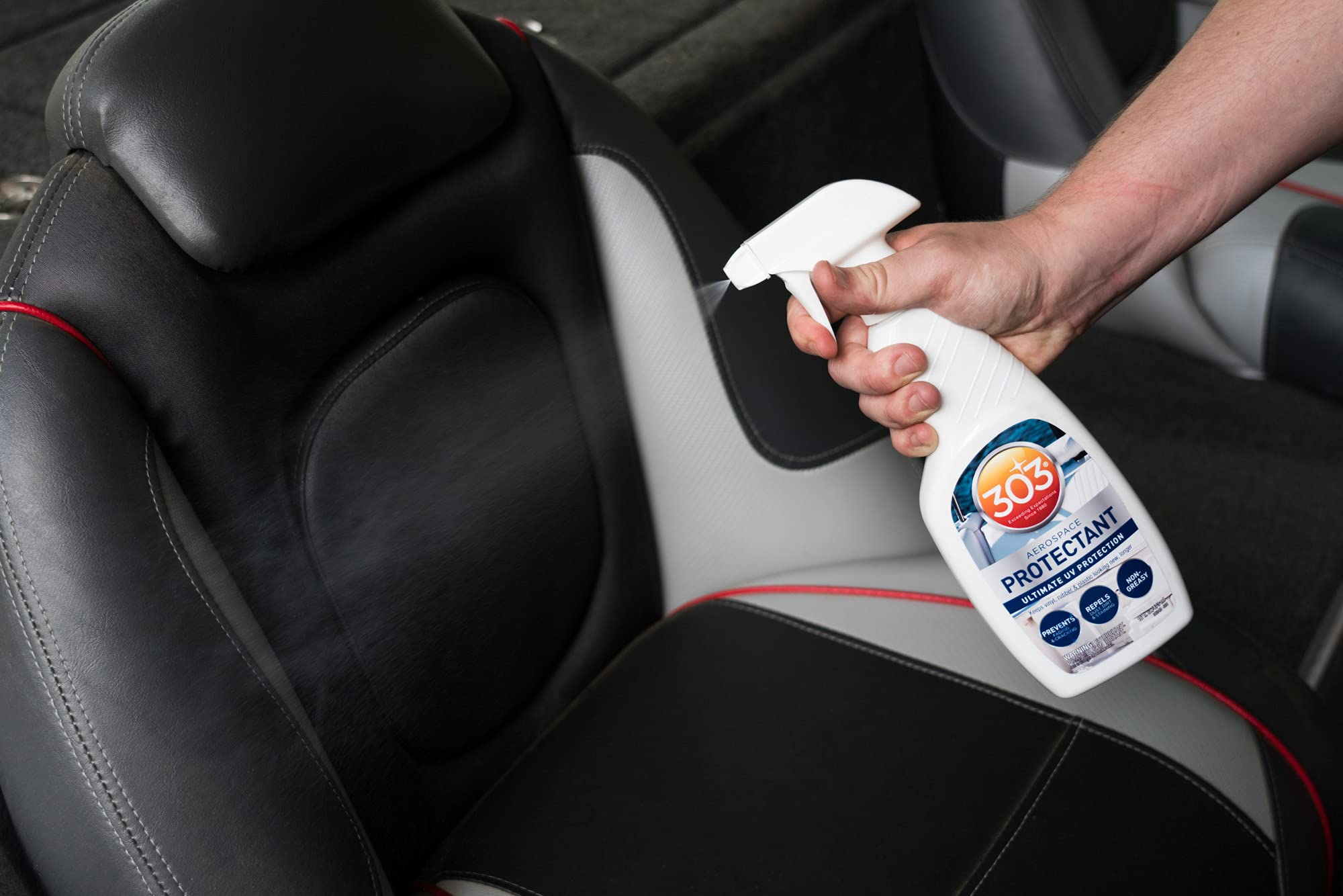 303 Marine Aerospace Protectant - Provides Superior UV Protection, Repels Dust, Dirt, and Staining, Dries To A Matte Finish, Restores & Maintains, 16oz (30340CSR) Packaging May Vary