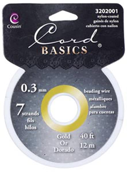 Cousin Beading Wire, Gold