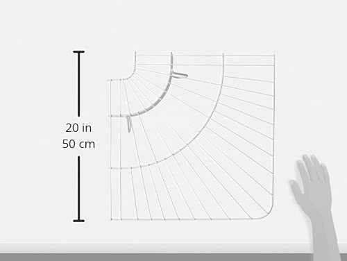 Rubbermaid Commercial Products FreeSlide Wire Shelving, 16-Inch, White, Closet organizer and Storage, Floating Corner Shelves/Clothes Rack for Laundry Room/Closet/Basement