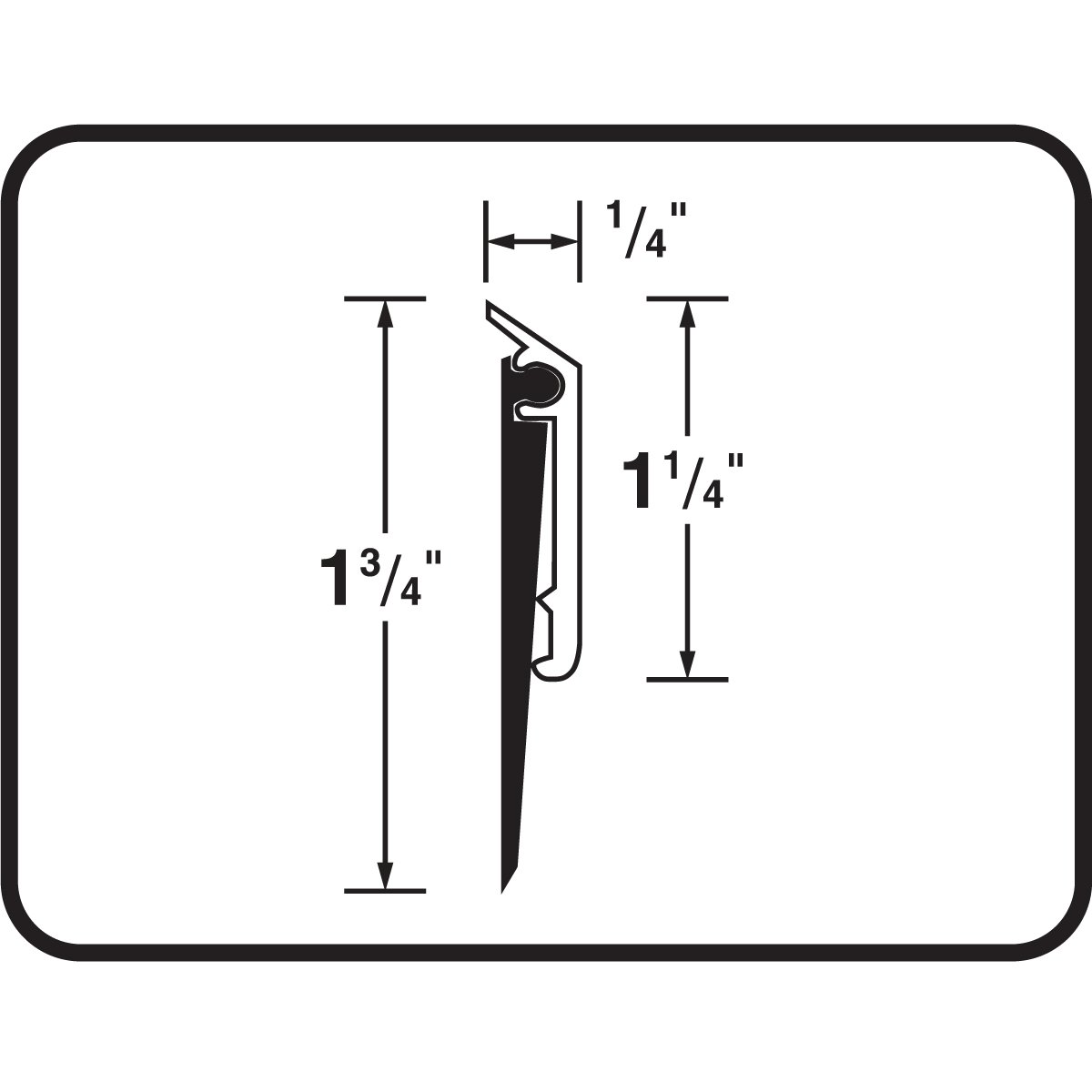 M-D Building Products 68247 1-1/4-Inch EPDM 36-Inch DB006 Commercial Grade Door Sweep, Mill, Silver