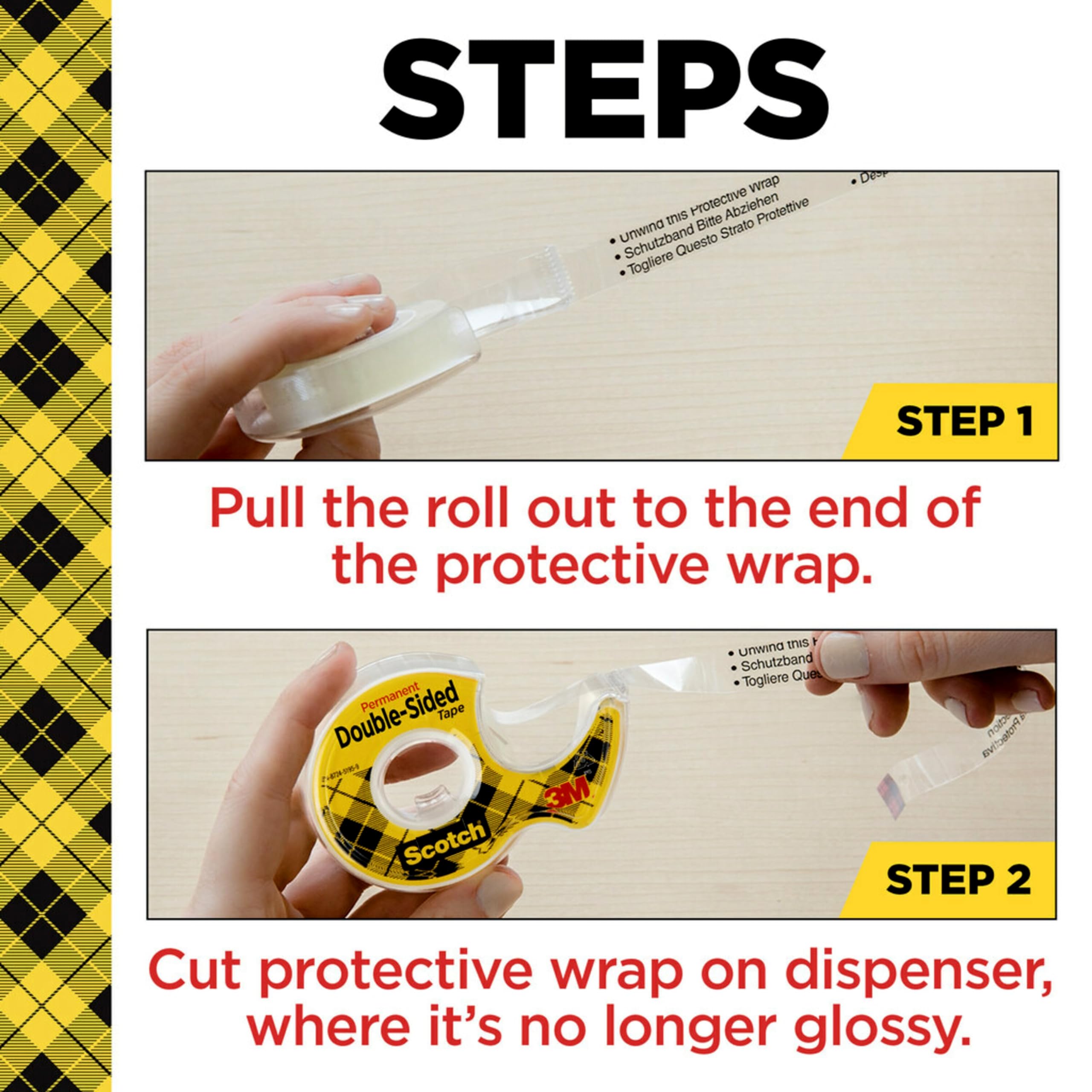Scotch Double Sided Tape, Permanent, 1/2 in x 400 in, 2 Dispensers/Pack (137DM-2)