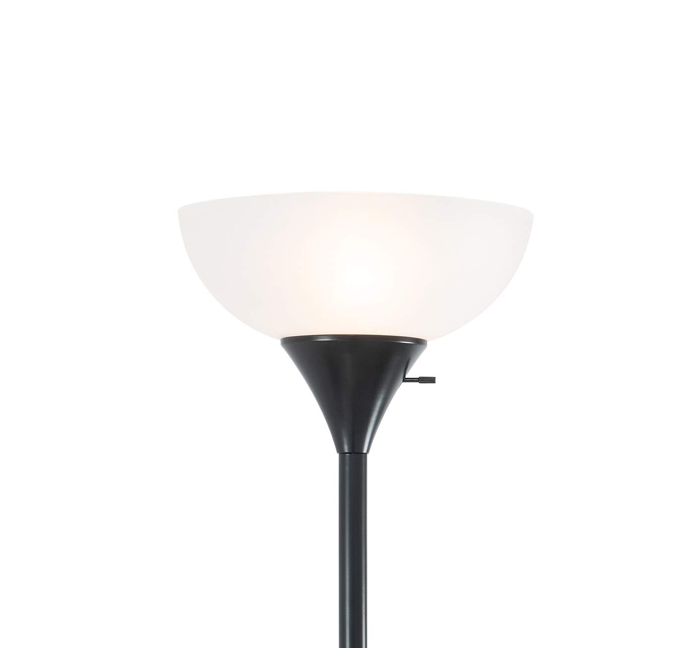 Normande Lighting JS1-161 Torchiere Floor Lamp, Black,White
