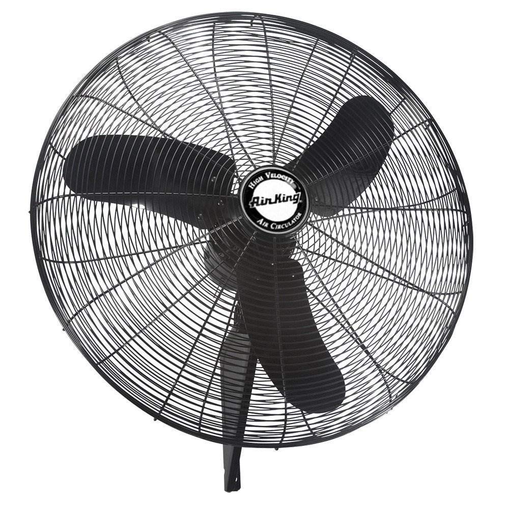 Air King 9075 30-Inch Industrial Grade Oscillating Wall Mount Fan, 1/3-Horsepower, Black Finish
