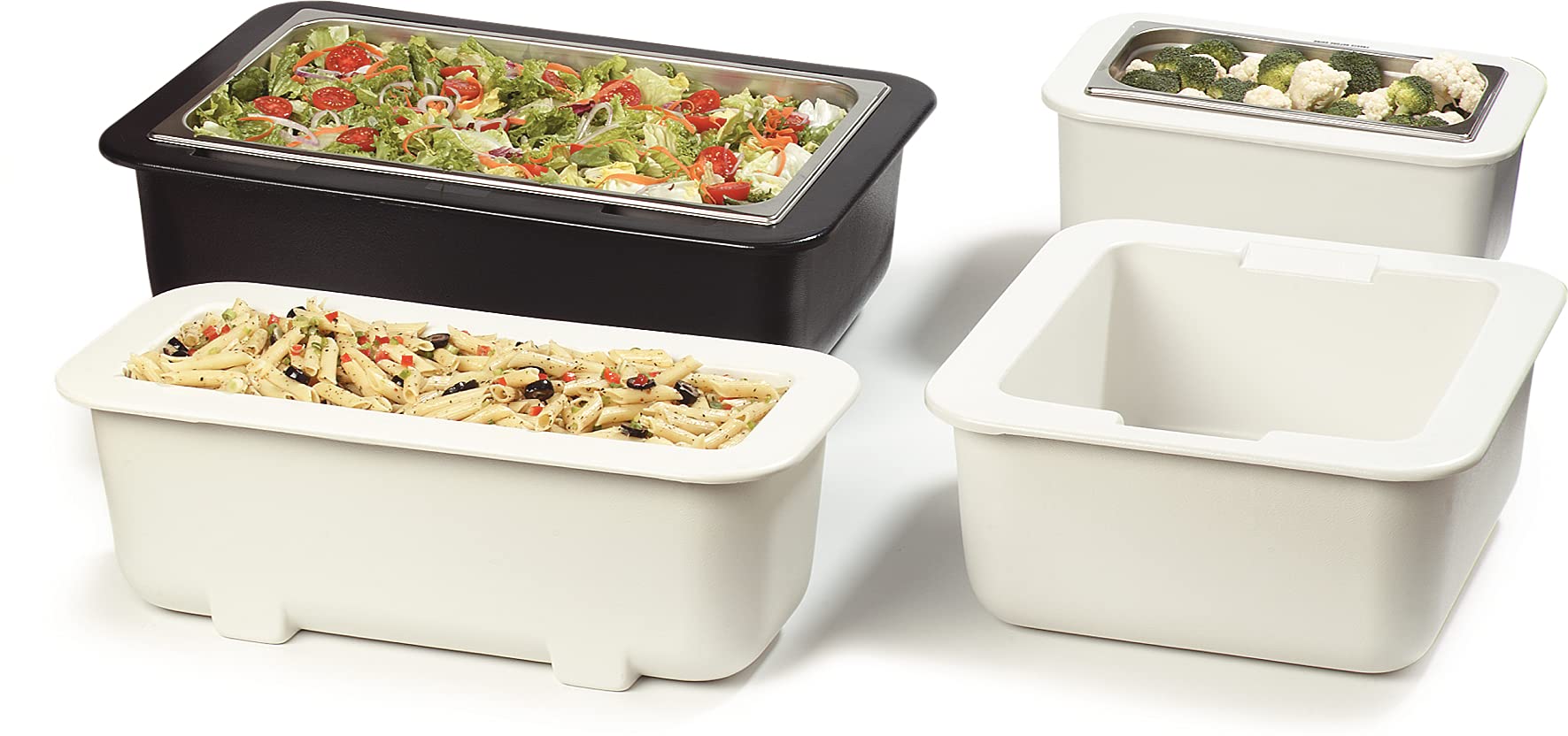 CFS CM104202 Coldmaster Full Size Insulated Cold Pan Holder, 24.1 Quart Capacity, 6" Deep, White