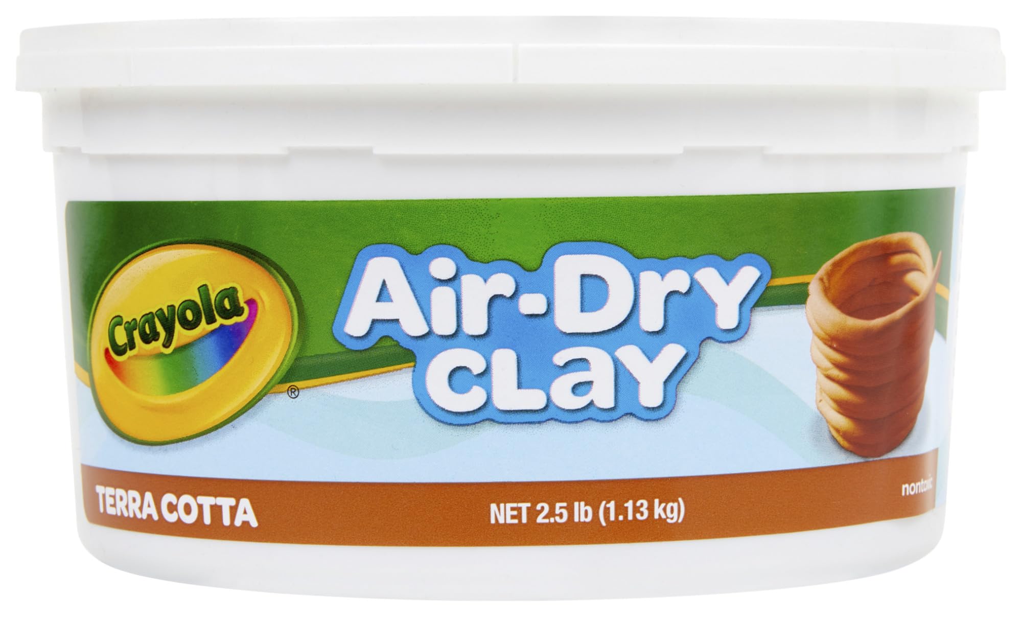 Crayola Air Dry Clay, Terra Cotta, 2.5 Lb Per Pack