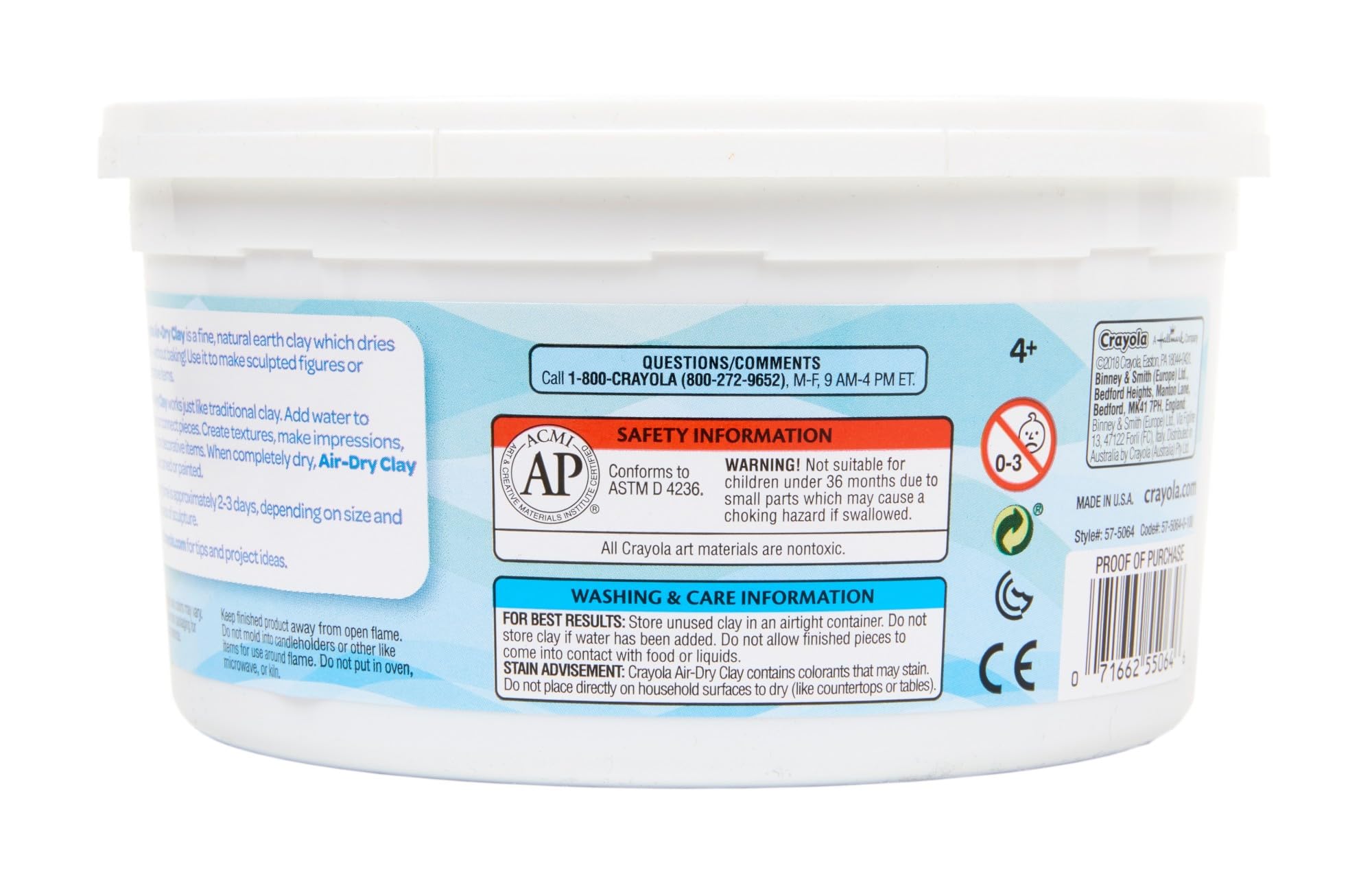 Crayola Air Dry Clay, Terra Cotta, 2.5 Lb Per Pack