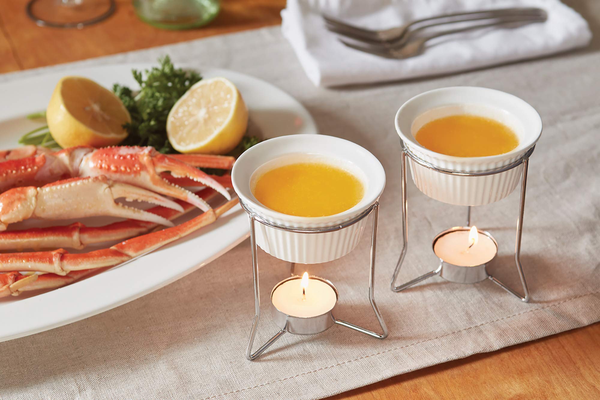 Nantucket Seafood Ceramic Butter Warmers, Set of Two