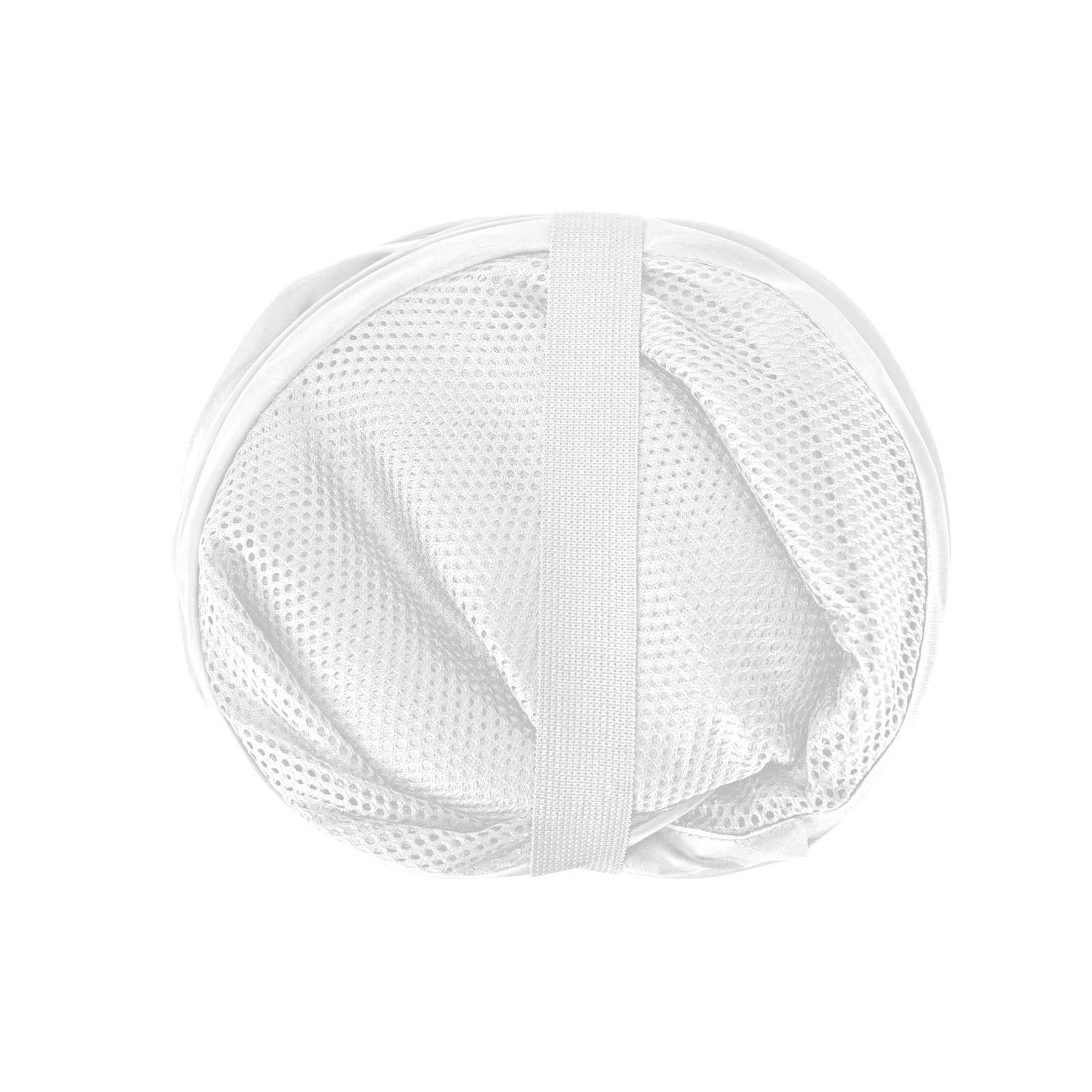 Smart Design Deluxe Mesh Pop Up Square Laundry Hamper w/ Side Pocket & Handles - VentilAir Fabric Collapsible Design - for Clothes & Laundry - Home - (Holds 2 Loads) (14 x 23 Inch) [White]