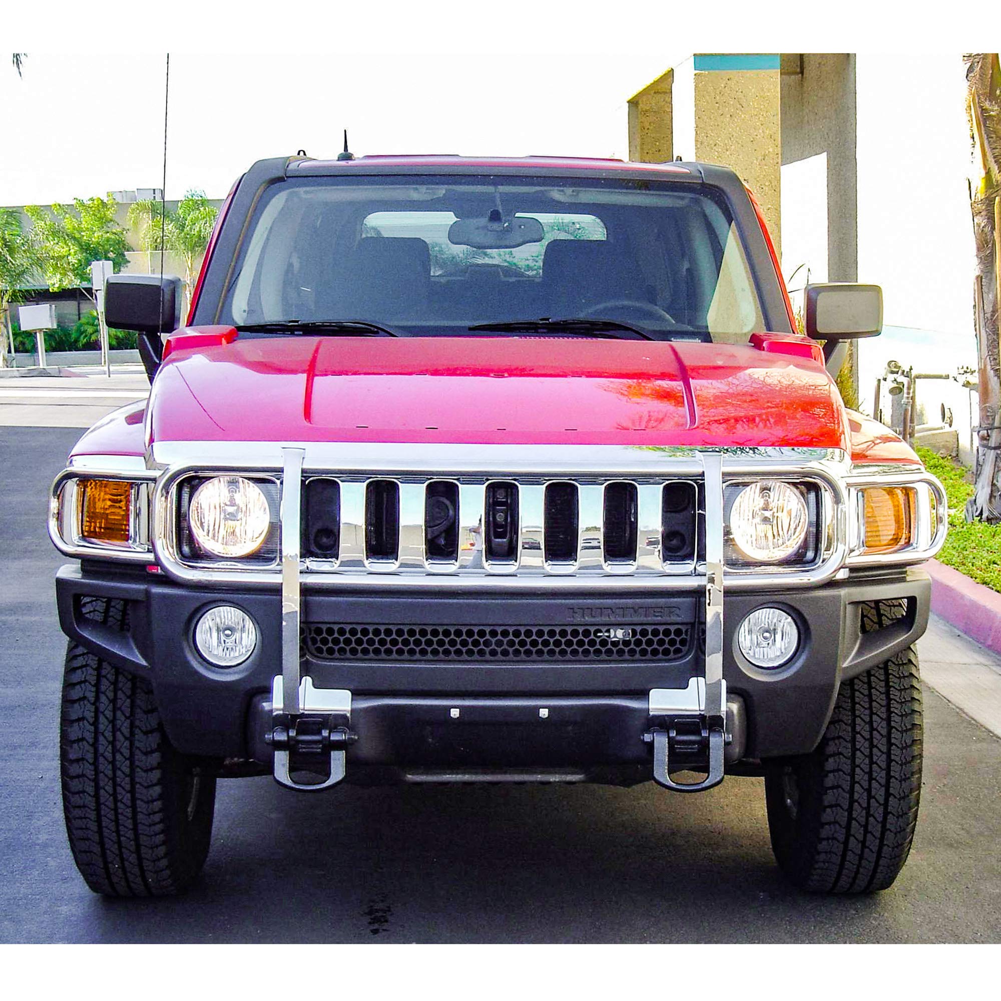 ARIES 4077-2 Polished Stainless Steel Grille Guard, No-Drill, Select Hummer H3, H3T