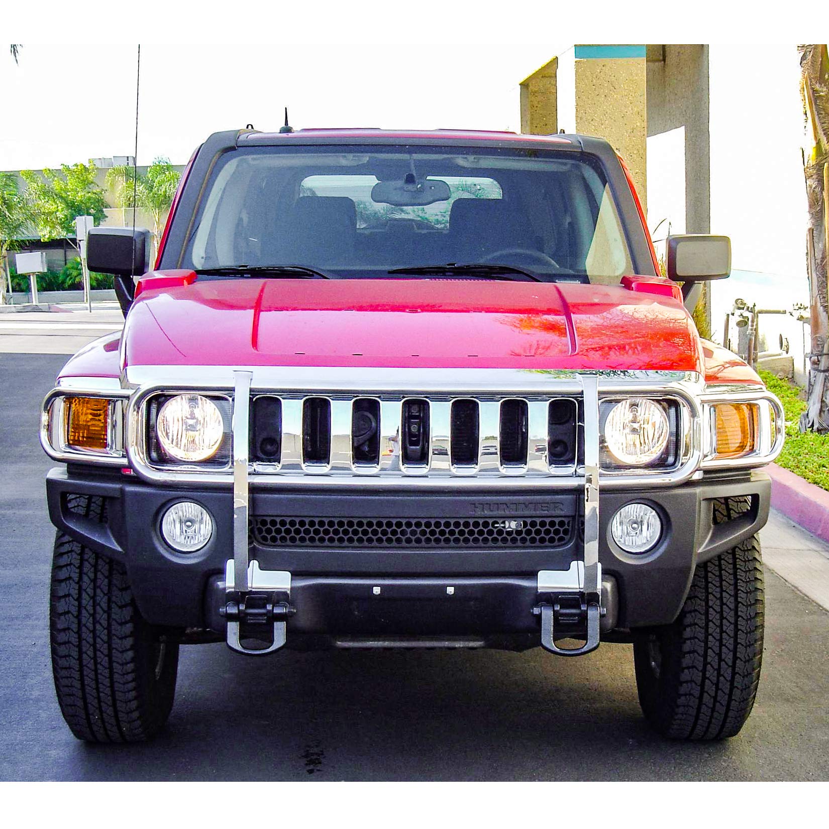 ARIES 4077-2 Polished Stainless Steel Grille Guard, No-Drill, Select Hummer H3, H3T
