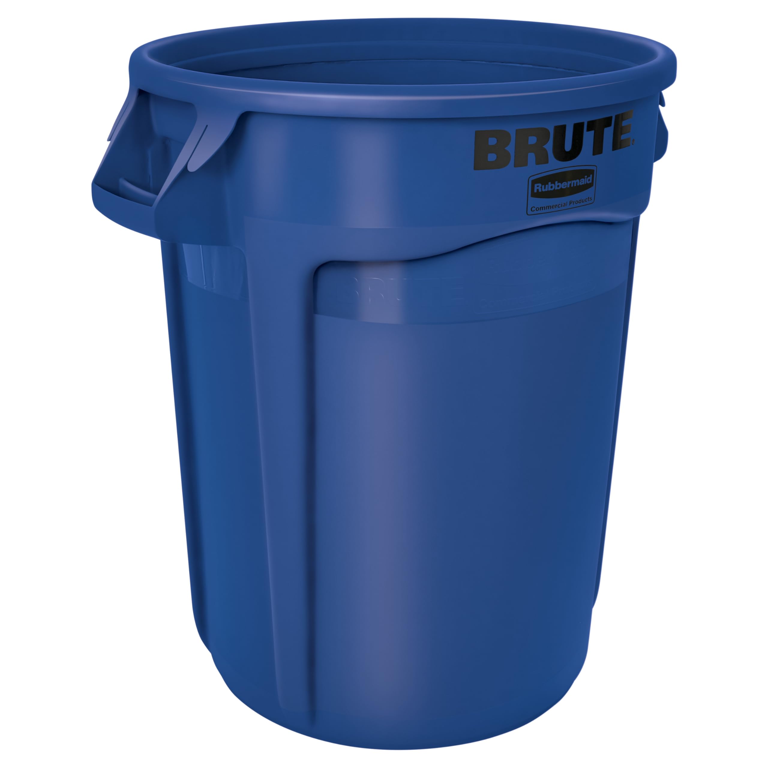 Rubbermaid Commercial Products FG263200BLUE BRUTE Heavy-Duty Round Trash/Garbage Can, 32-Gallon, Blue