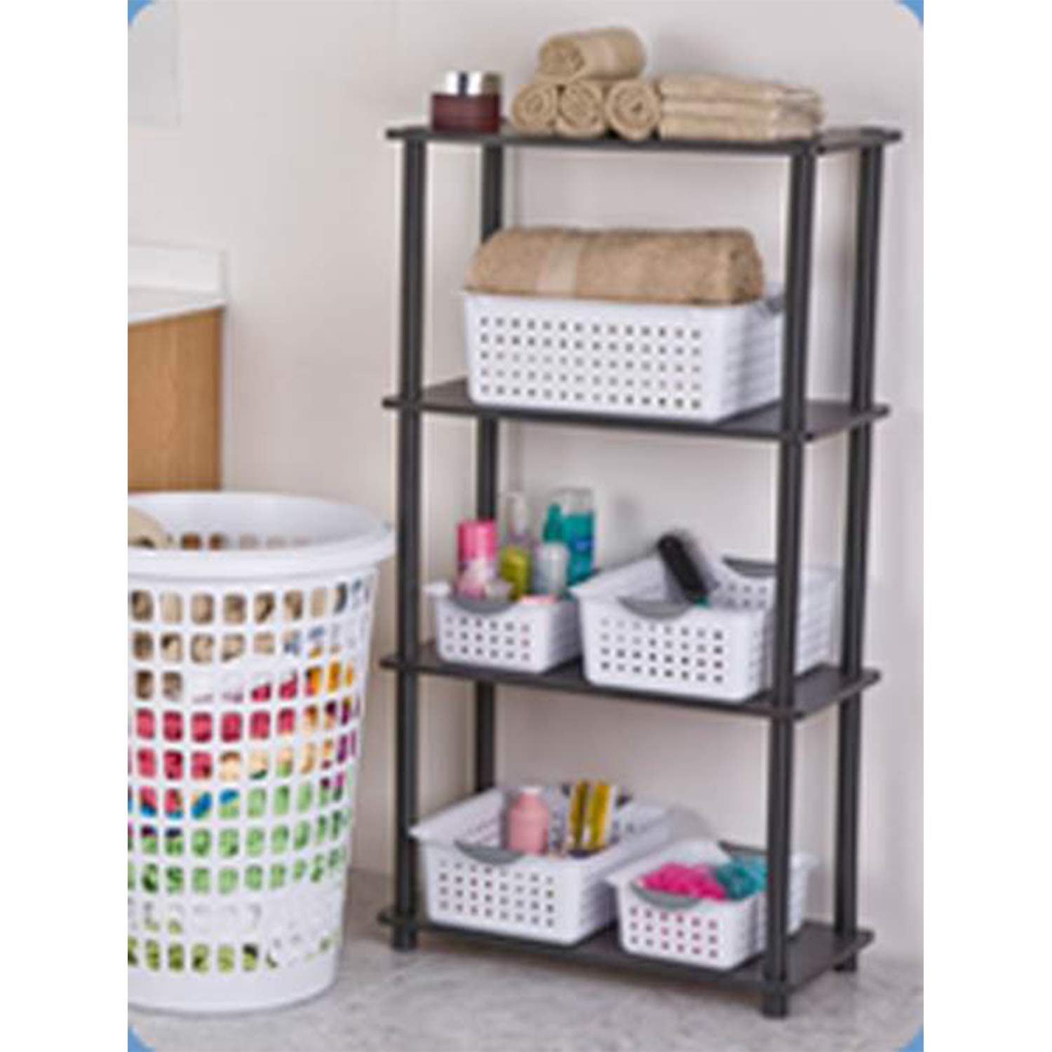 Sterilite Medium Ultra Basket Plastic Storage Bin Organizer - White
