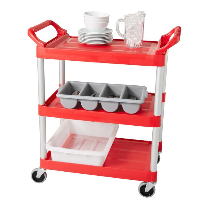 Rubbermaid Commercial Products 4-Compartment Cutlery Bin, Gray, Silverware Tray for Restaurant/Kitchen Use