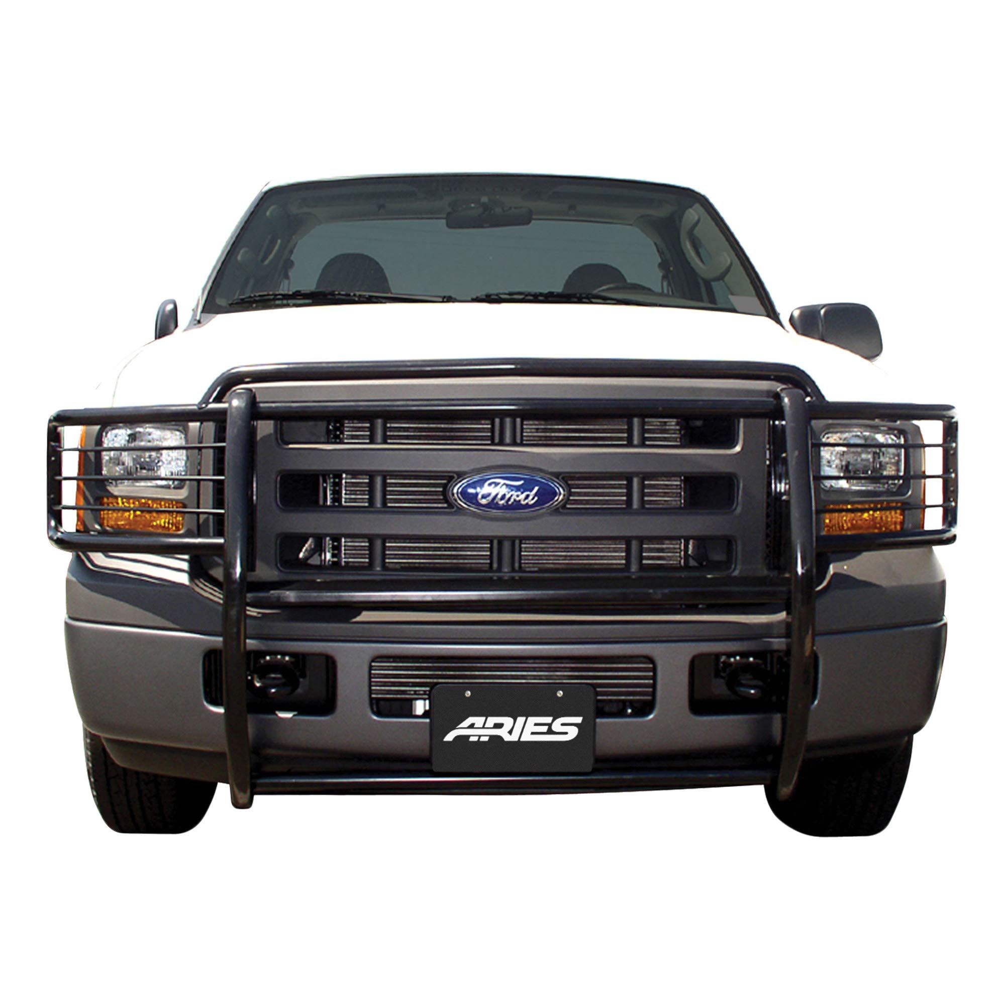 ARIES 3045 1-1/2-Inch Black Steel Grille Guard, No-Drill, Select Ford Excursion, F-250, F-350 Super Duty