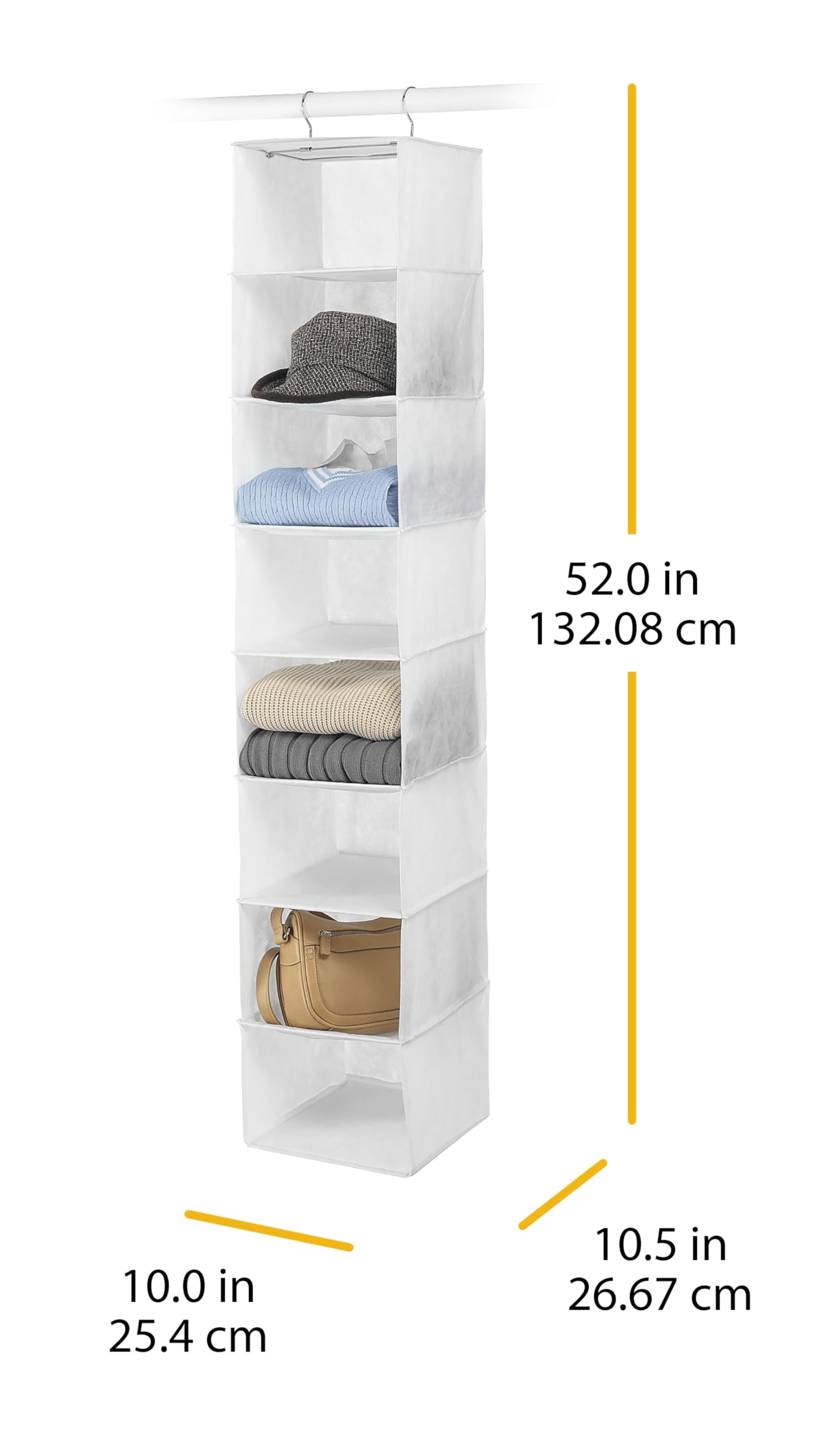 Whitmor 8 Section Accessory Shelves White