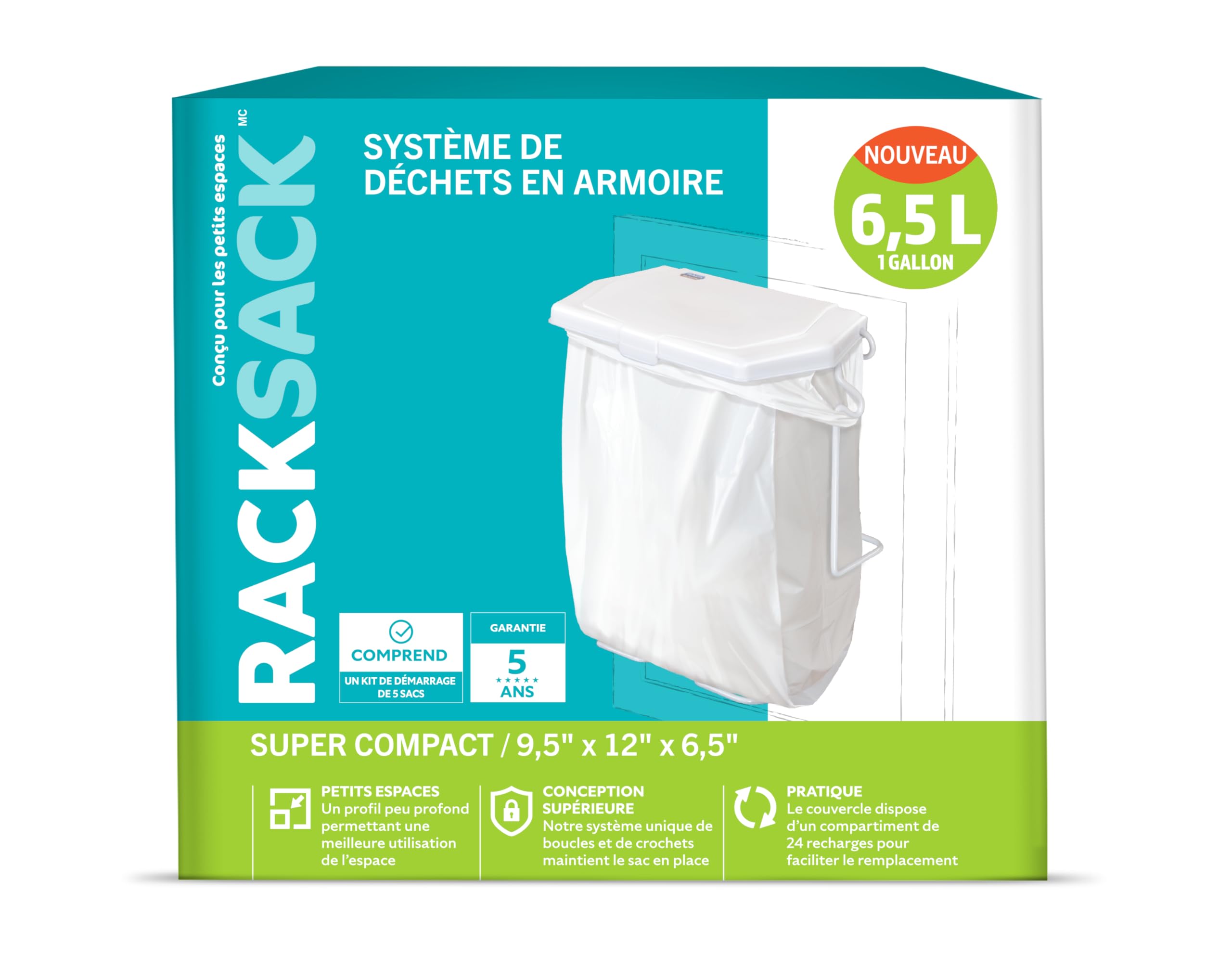 Mid-America Bag 50120 Rack Sack Bathroom Waste Bag