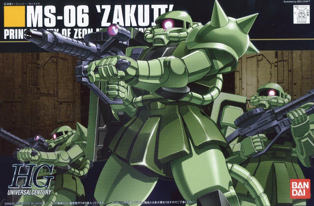Bandai Hobby HGUC 1/144 #40 ZAKU II Mobile Suit Gundam Model Kit