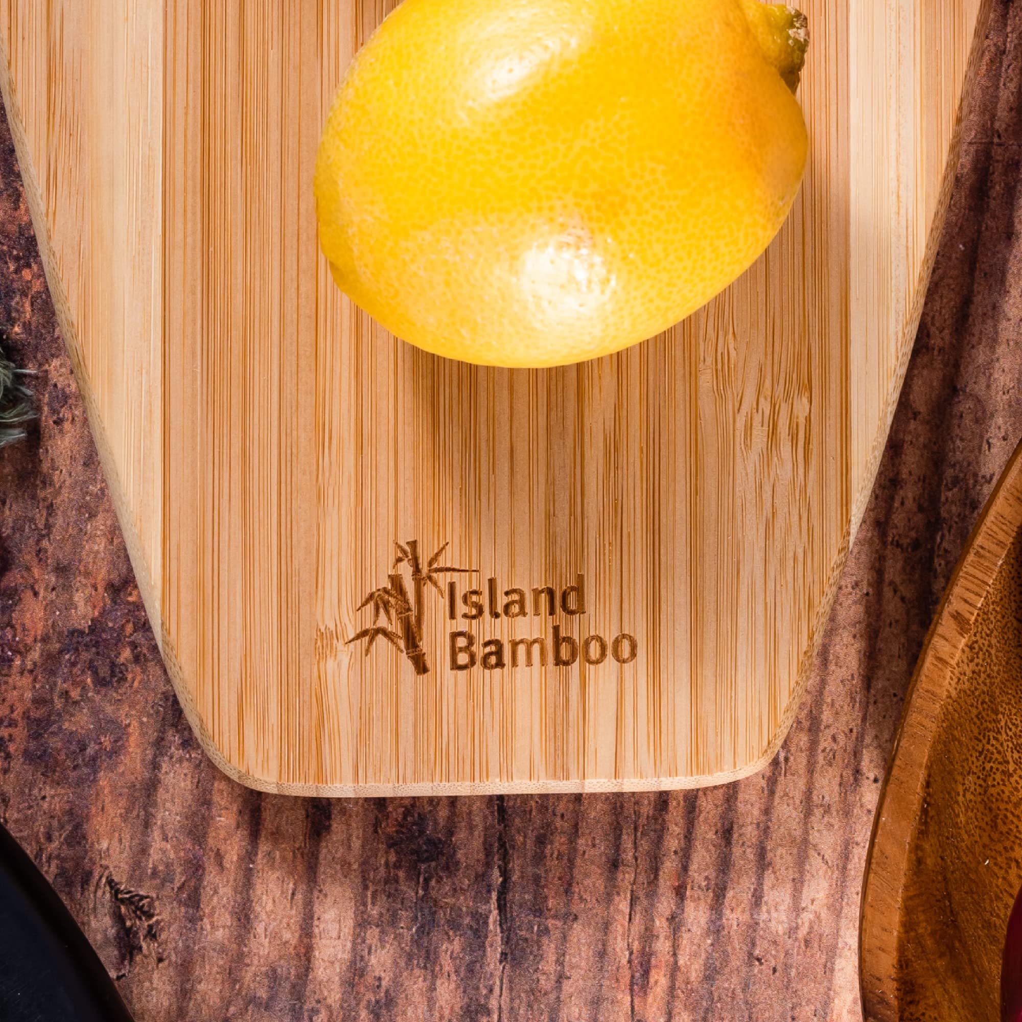 Laguna Bamboo Mini Surfboard Cutting Board, 23-inch by 7.5-inch - Earth Friendly Bamboo Surf Board with Stylish Honey Stripe Design for Wall Decor - Surf Boards for Decorating - by Island Bamboo