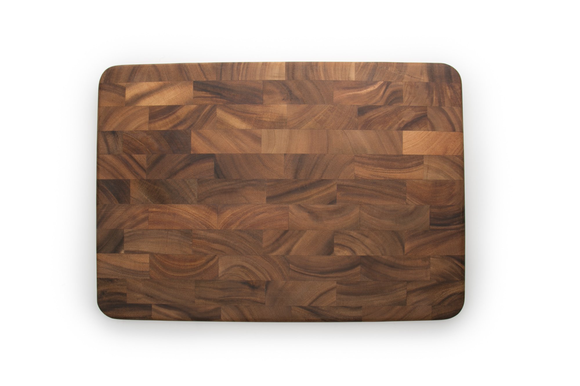 Ironwood Gourmet Large End Grain Prep Station Acacia Wood Cutting Board, 14 x 20-Inch, Brown