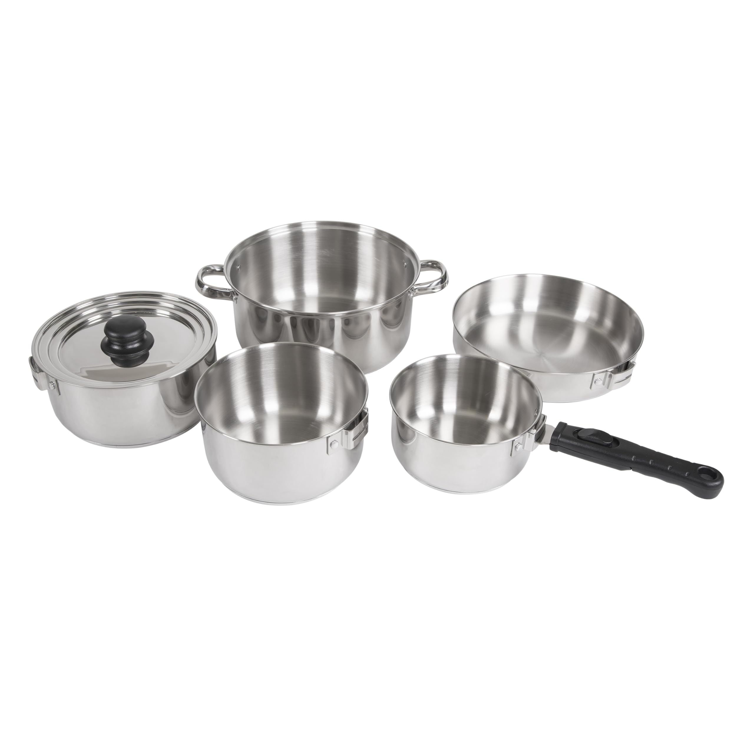 Stansport Heavy Duty - Stainless Steel Clad Cook Set (369)