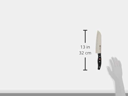 Zwilling J.A. Henckels Twin Signature Chinese Chef Knife, Santoku Knife 7 Inch,Stainless Steel, Black