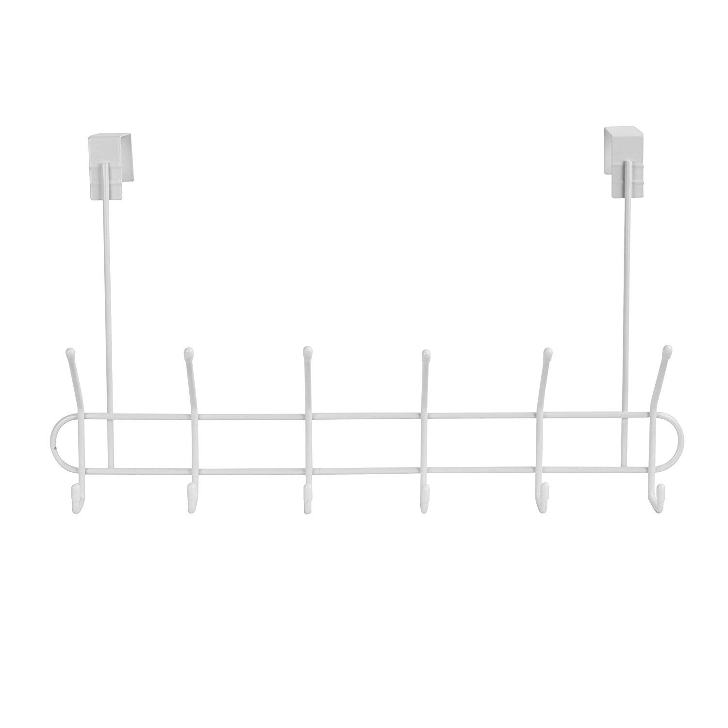 Spectrum Diversified Over the Door Coat Rack, 6-Hook, White