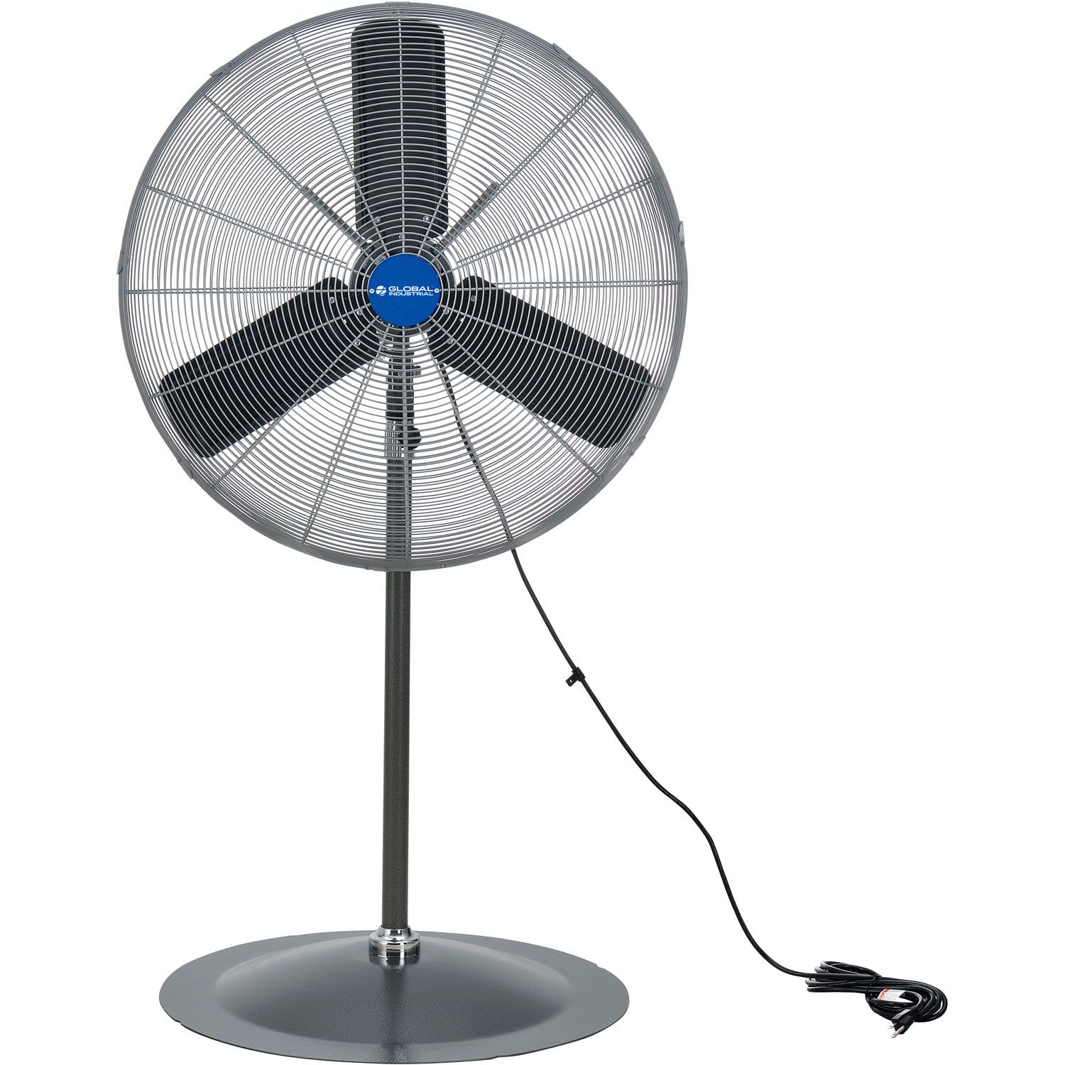 Global Industrial Oscillating Pedestal Fan, 30" Diameter, 1/3HP, 8775CFM