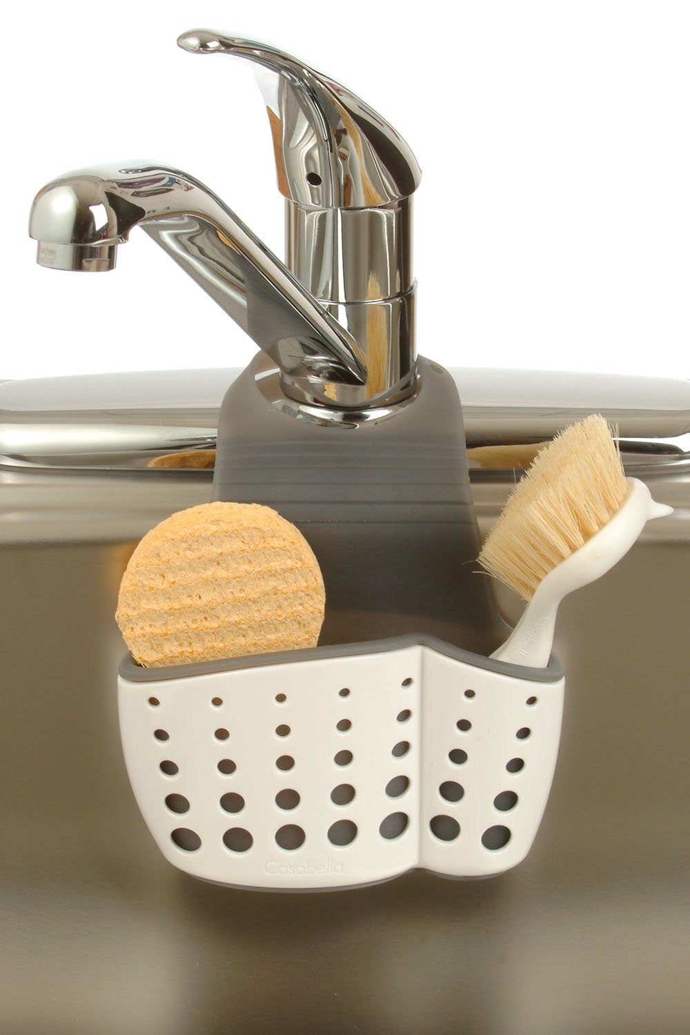Casabella Sink Sider Faucet Caddy Sponge Holder