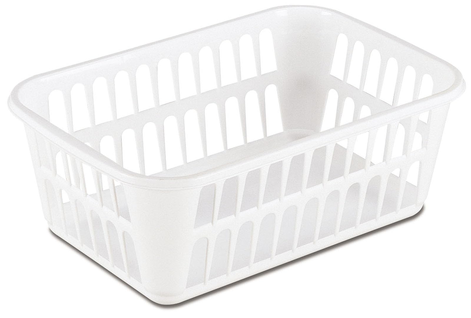 STERILITE Medium Plastic Basket, White, 1-Pack