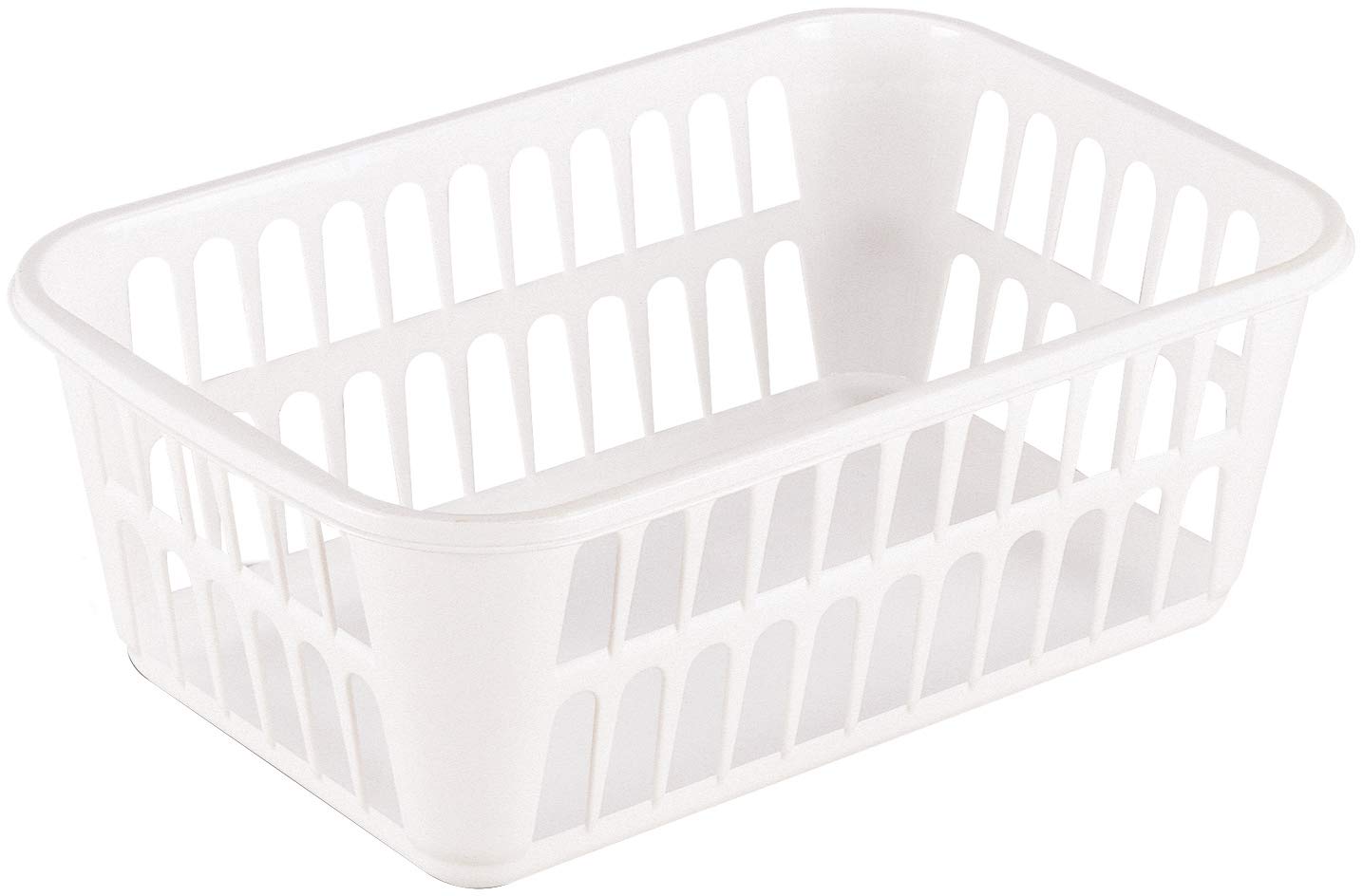 STERILITE Medium Plastic Basket, White, 1-Pack