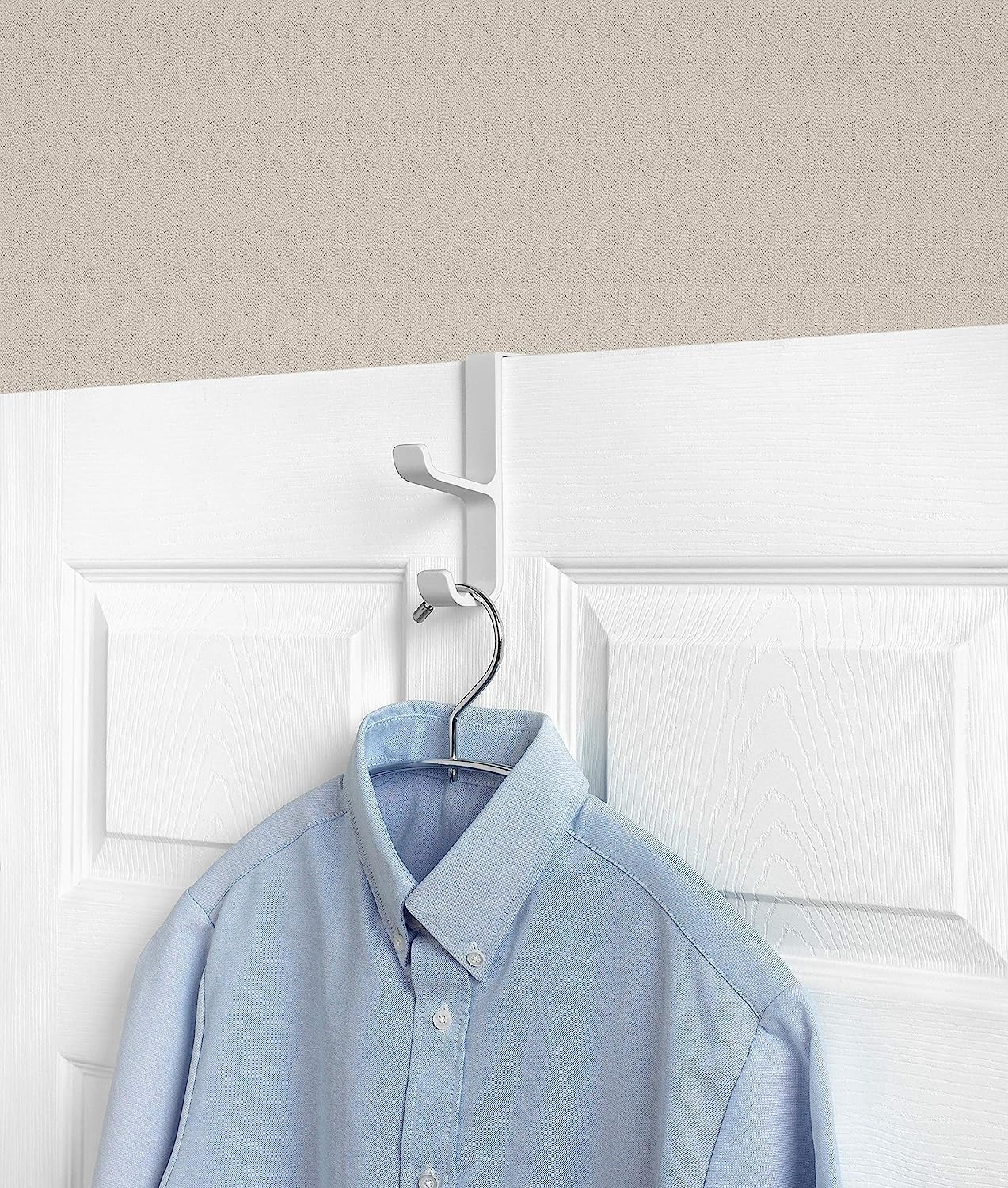 Spectrum Diversified 24700-24 Over The Door Hat and Coat Hook, White