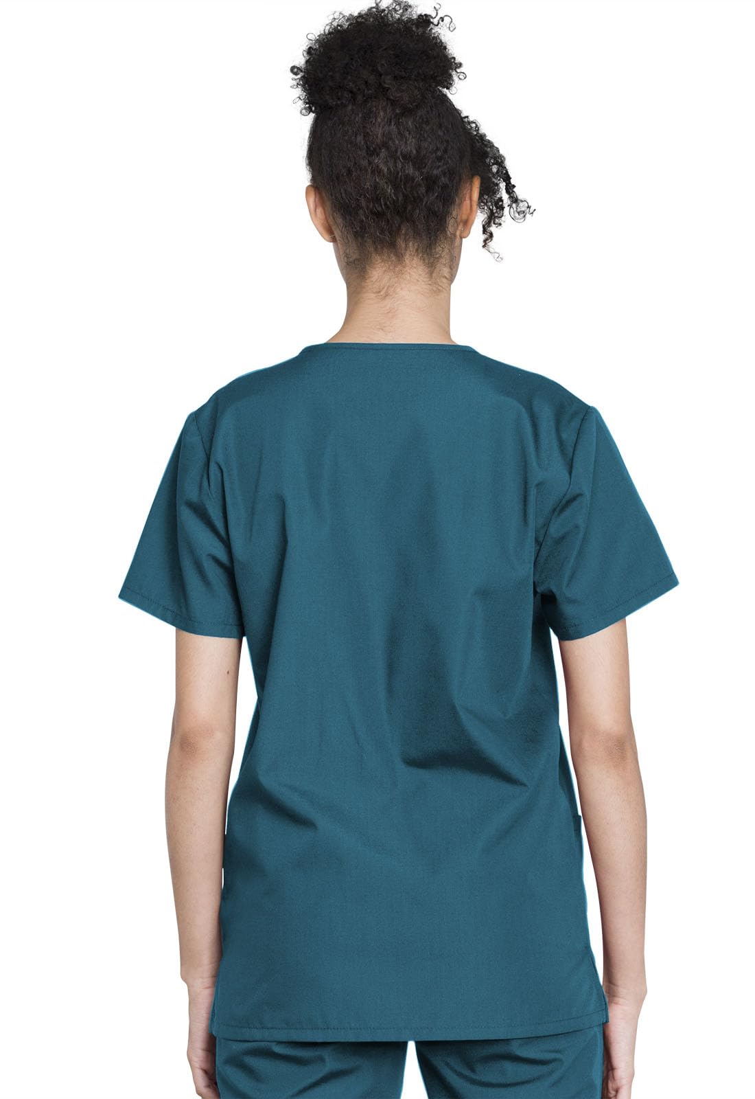 Cherokee Adult's Unisex Top and Scrub Pant Set, Caribbean Blue, Medium