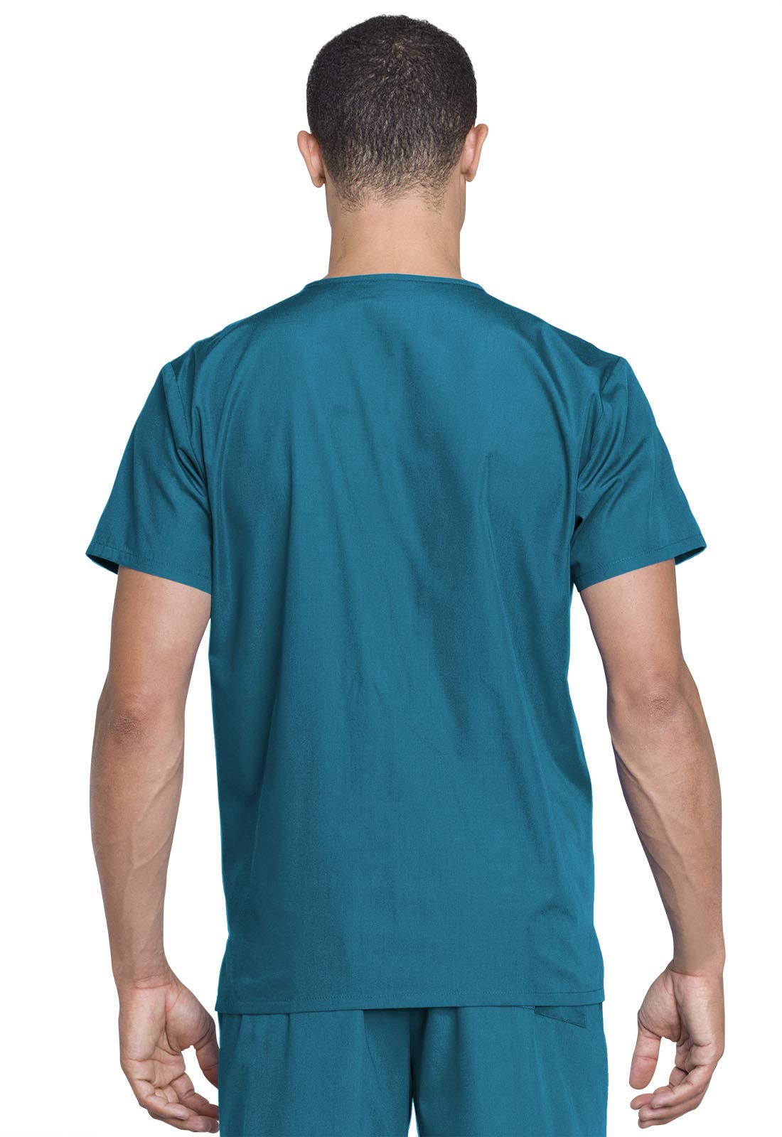 Cherokee Adult's Unisex Top and Scrub Pant Set, Caribbean Blue, Medium