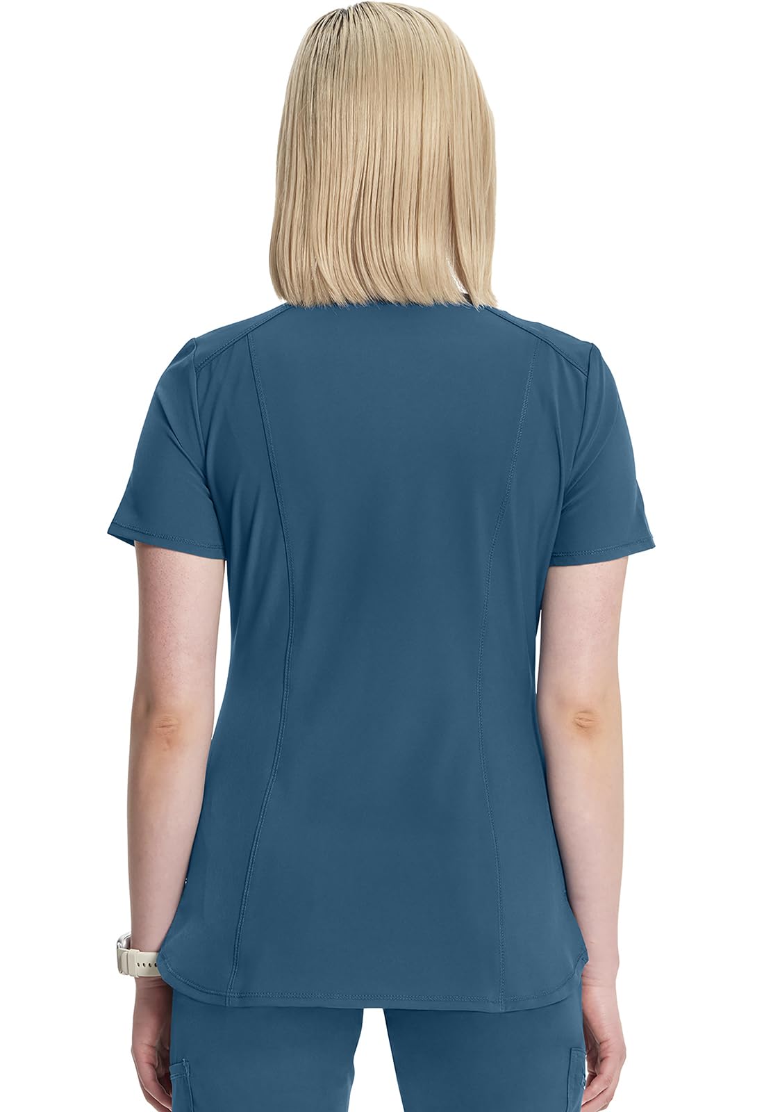 Cherokee Infinity Women Scrubs Top V-Neck CK865A, M, Caribbean Blue
