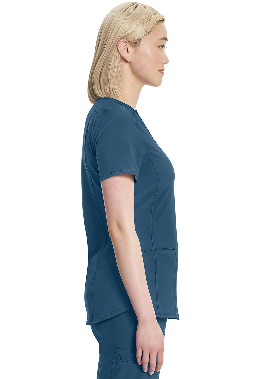 Cherokee Infinity Women Scrubs Top V-Neck CK865A, M, Caribbean Blue