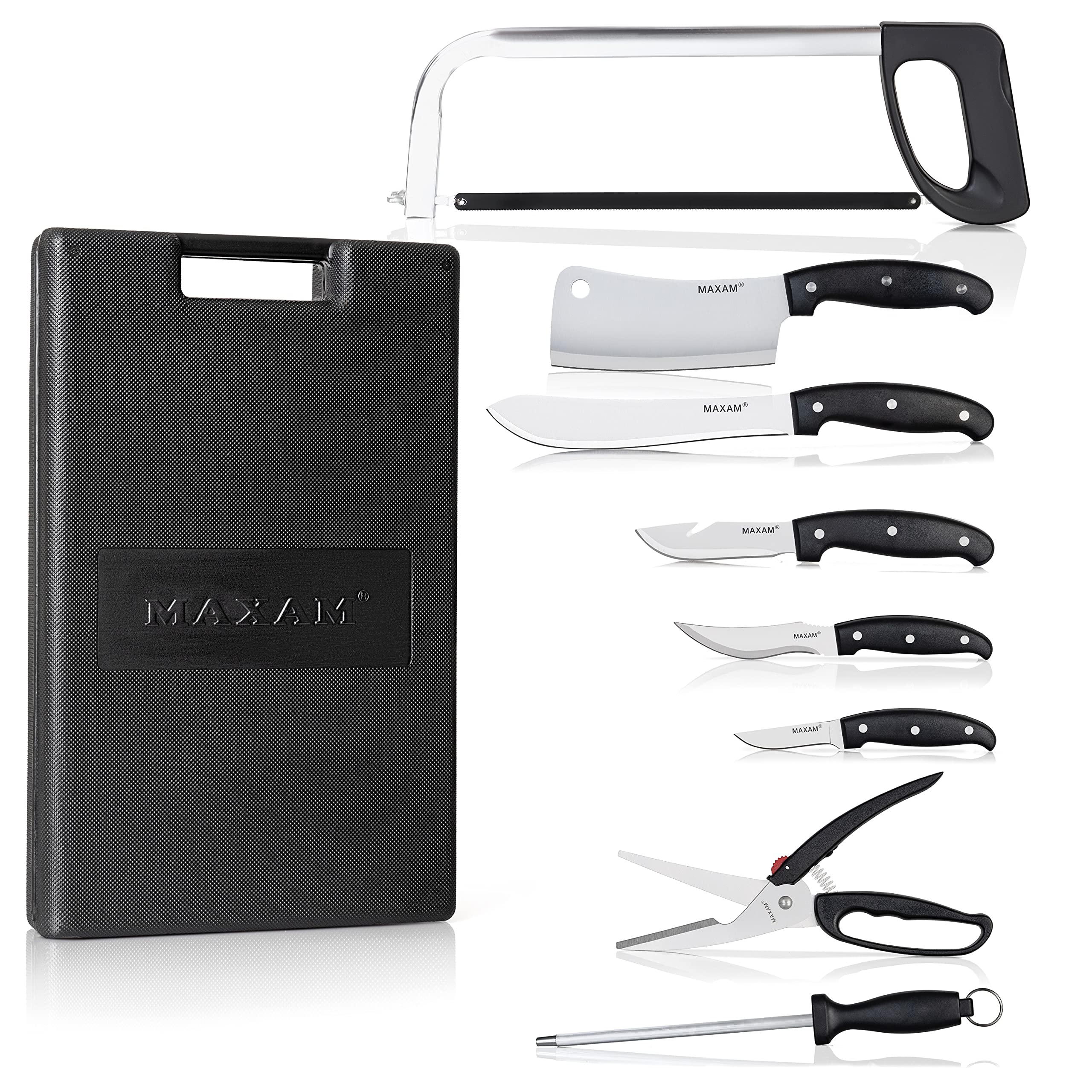 Maxam Game Processing Set, for Field Dressing Deer and Other Game, Fully Portable in a Durable Case, 13-Piece