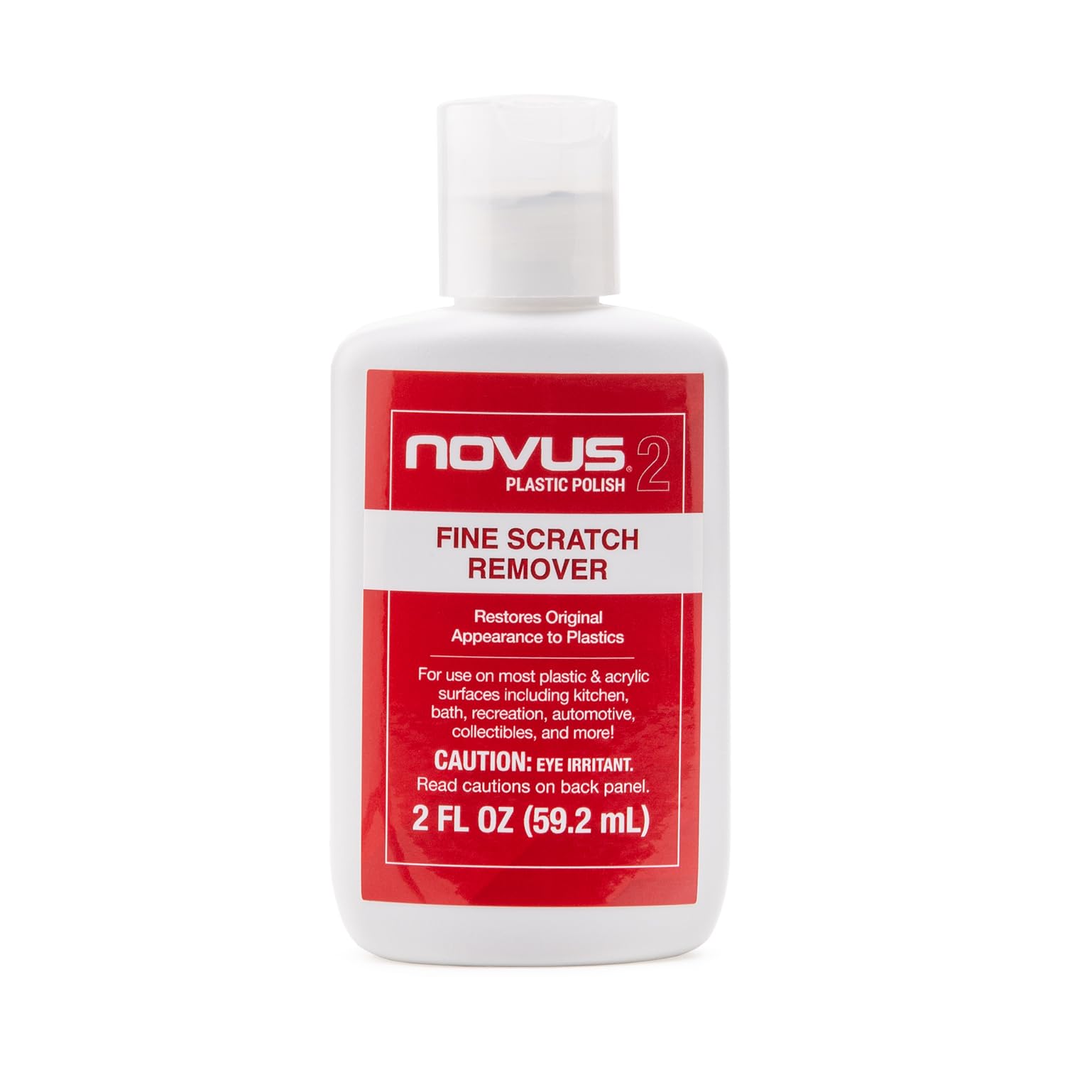 NOVUS 7033 | Plastic Clean & Shine | Fine Scratch Remover #2 | 2 Ounce Bottle