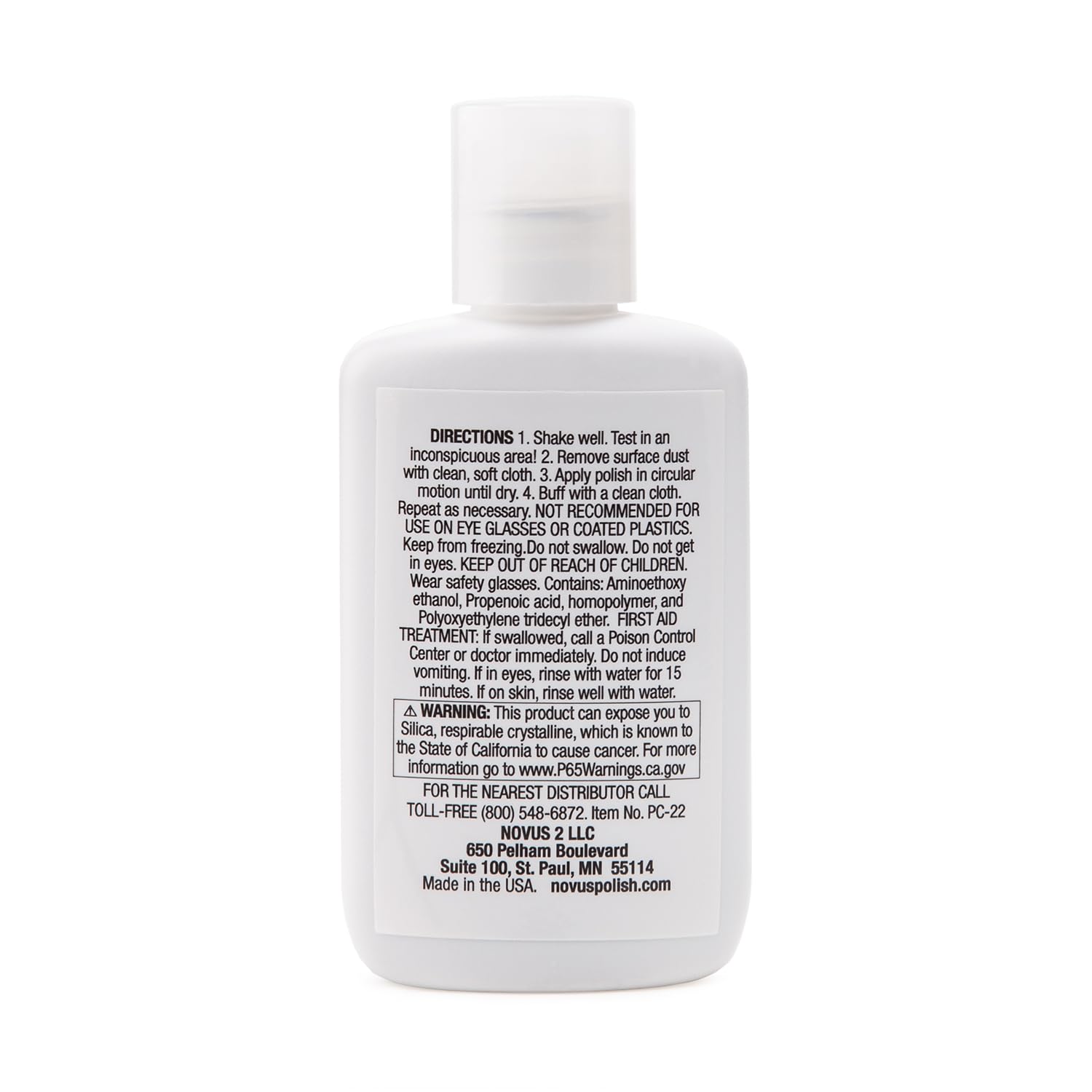 NOVUS 7033 | Plastic Clean & Shine | Fine Scratch Remover #2 | 2 Ounce Bottle