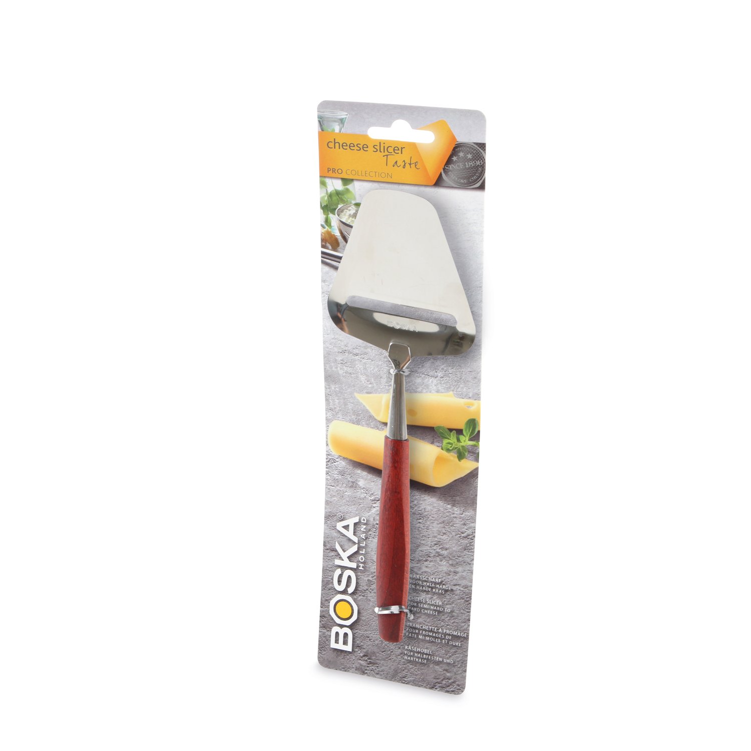 Boska Holland Cheese Slicer and Plane w. Rose Wood Handle, Flex Steel Blade, 10 Year Guarantee, Taste Collection